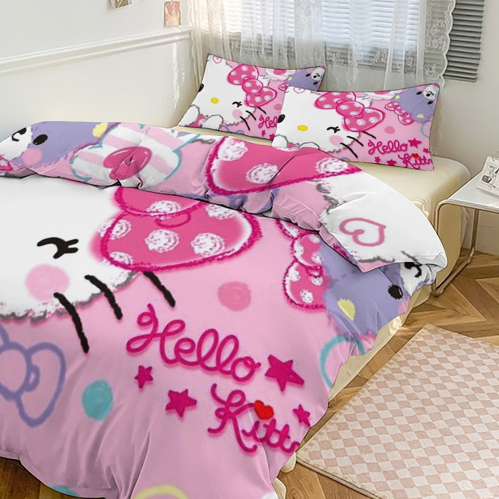 Hello Kitty Bedding Sets for Kids Men Women Full Size Comforter Set ...