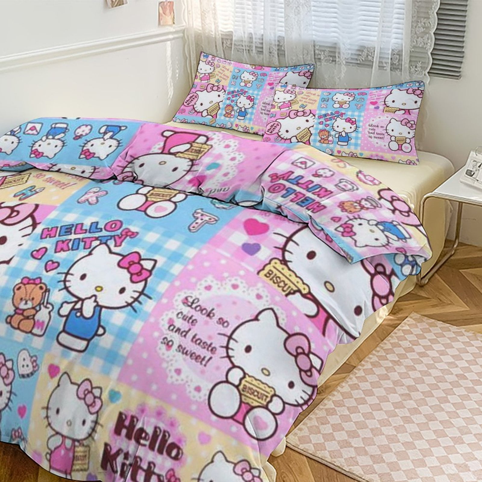 Hello Kitty Bedding Sets for Kids Men Women Full Size Comforter Set 3pcs Comforter Sets 1 ...