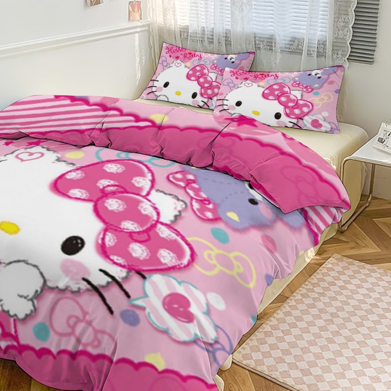 Hello Kitty Bedding Sets for Kids Men Women Twin Size Comforter Set ...