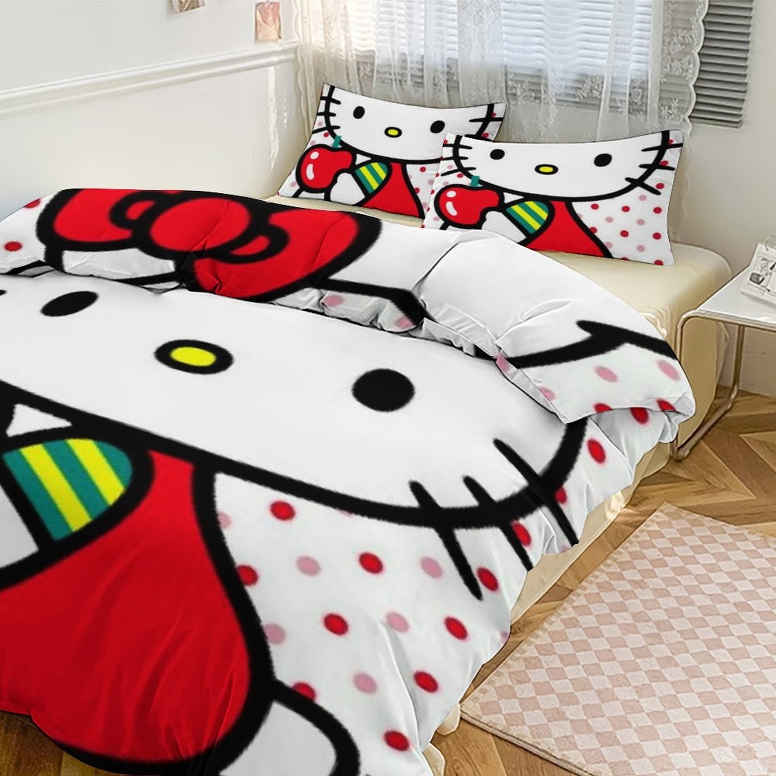 Hello Kitty Bedding Sets for Kids Men Women Twin Size 3pcs 1 Comforter ...