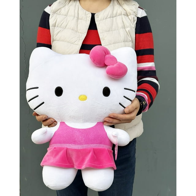 Hello Kitty 17.5" Big Plushie in Pink Dress, Soft Plush Bedding ...