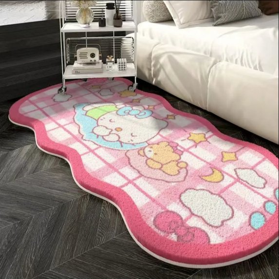 Hello Kitty Bedroom Window Stain-Resistant Carpet Home Living Room Sofa ...