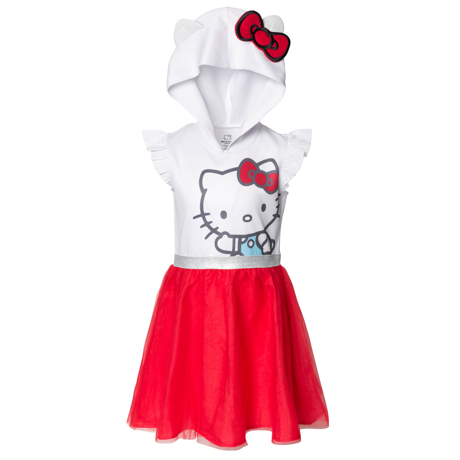 Sanrio Hello Kitty Kuromi Cinnamoroll Korean Girls Dress Short Sleeve