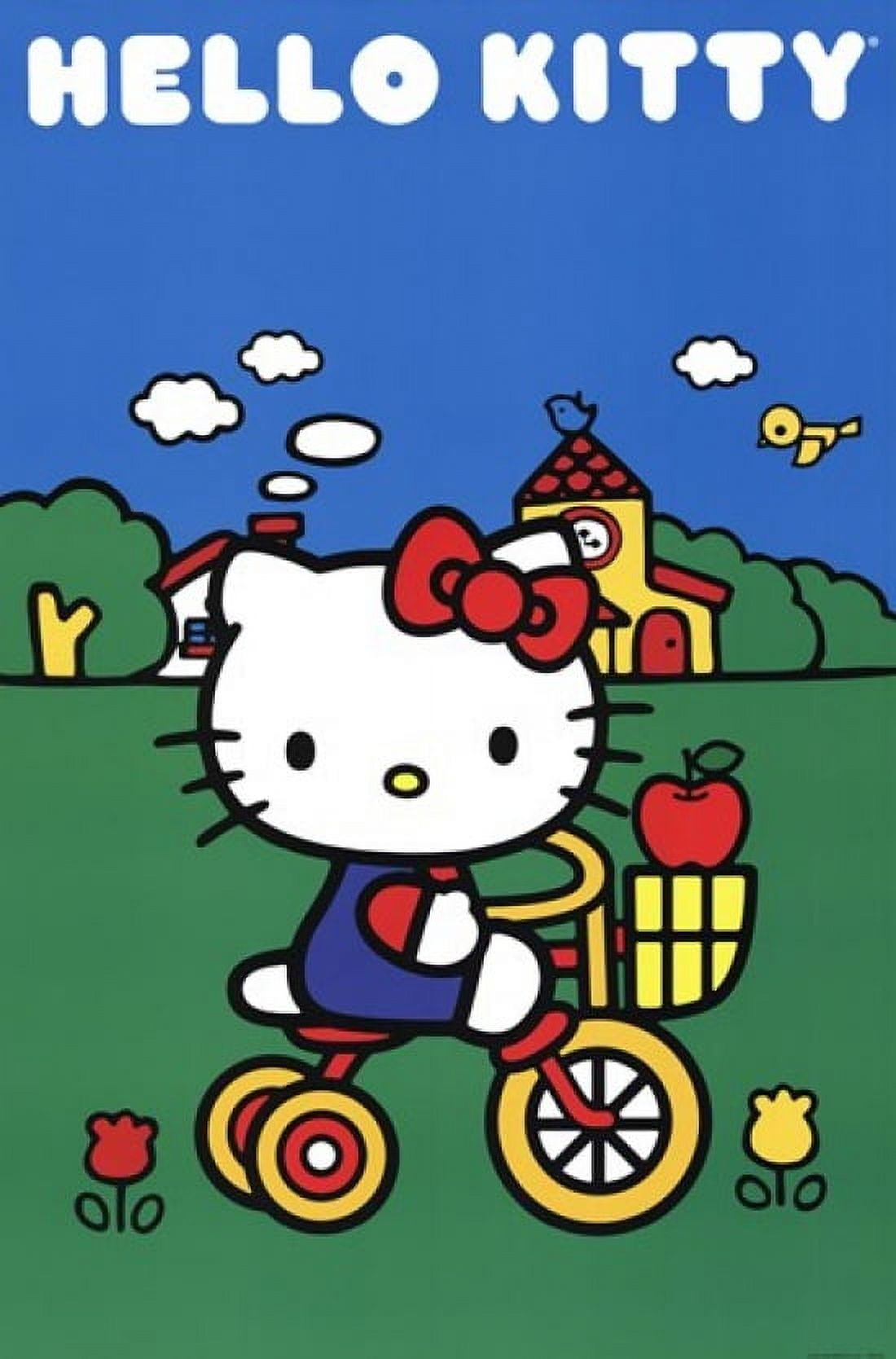 Hello Kitty - Bike Scene Laminated Poster (24 x 36) - Walmart.com