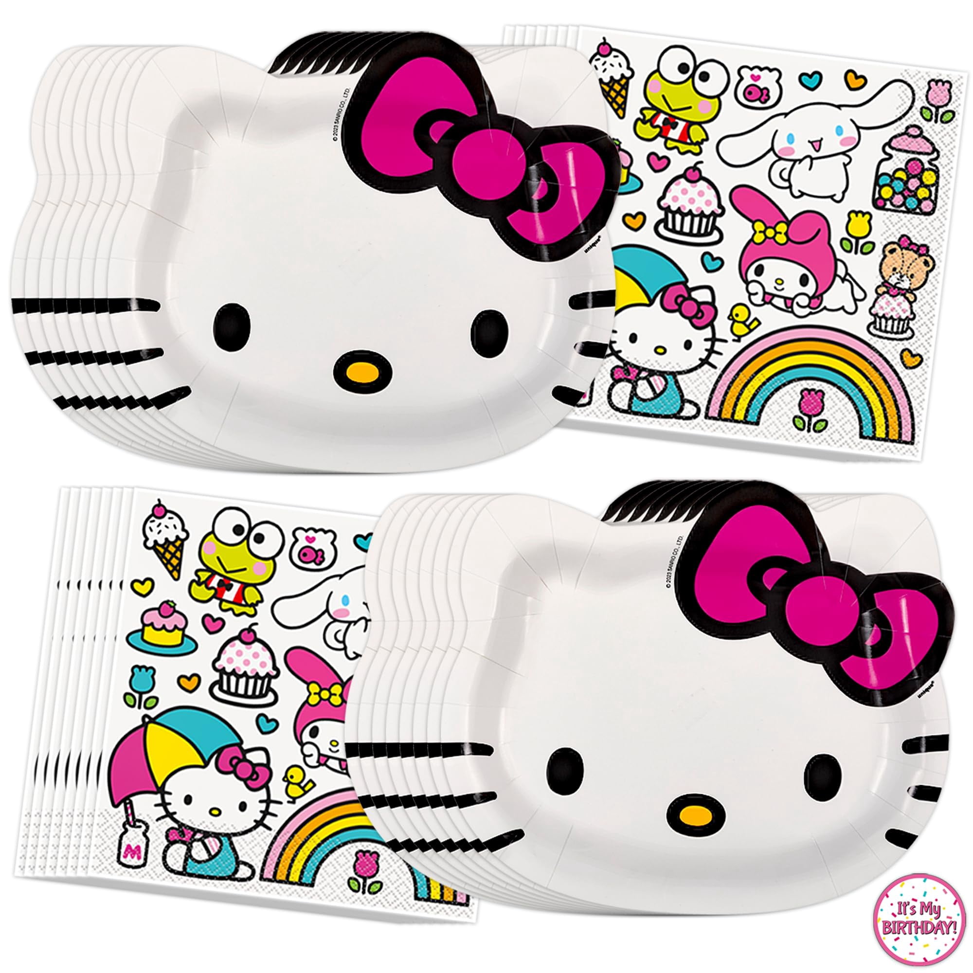 Hello Kitty Birthday FEV6 Decorations & Party Supplies | Serves 16 ...