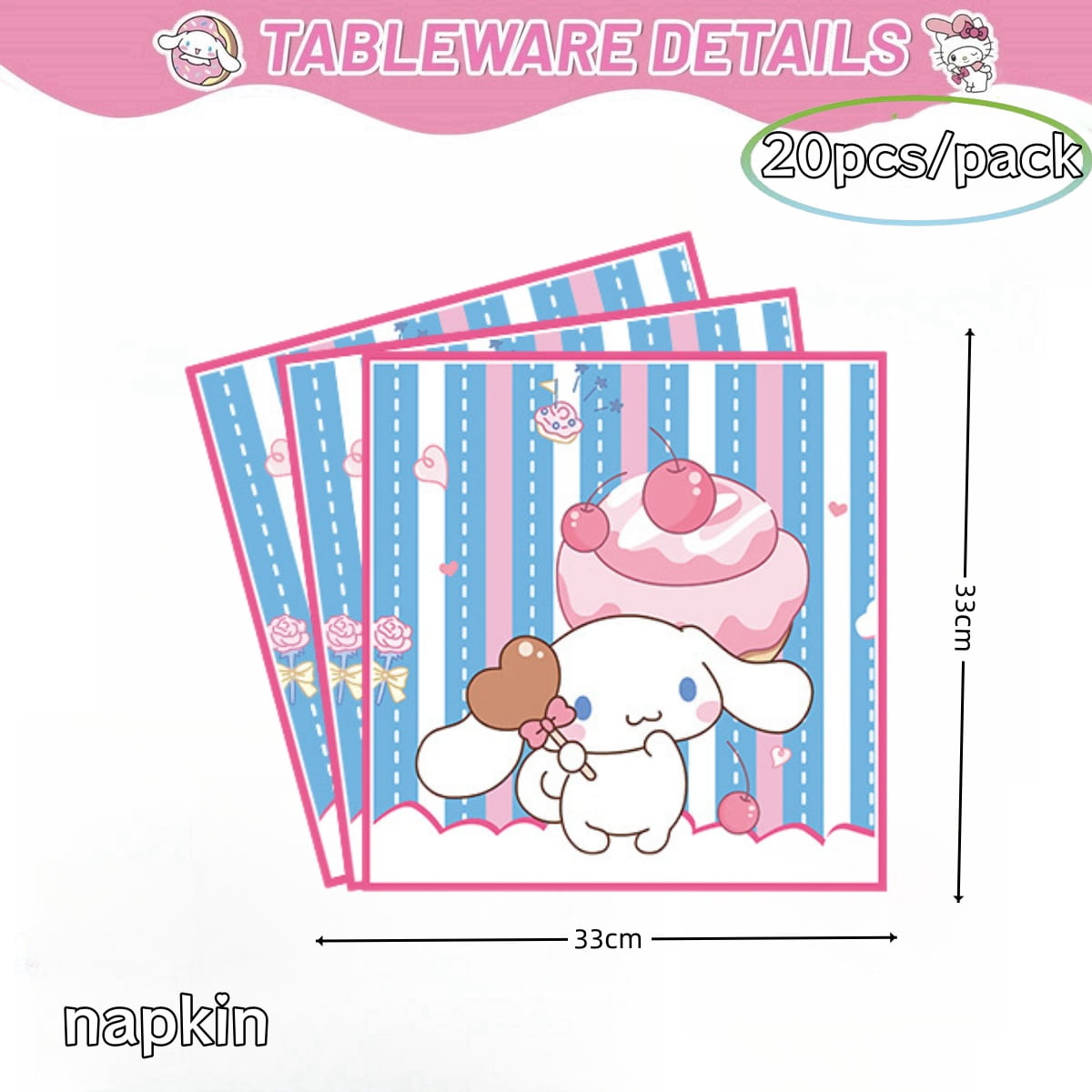 Hello Kitty Birthday Party Decoration Cat Tablecloth Cup Plate Napkin ...