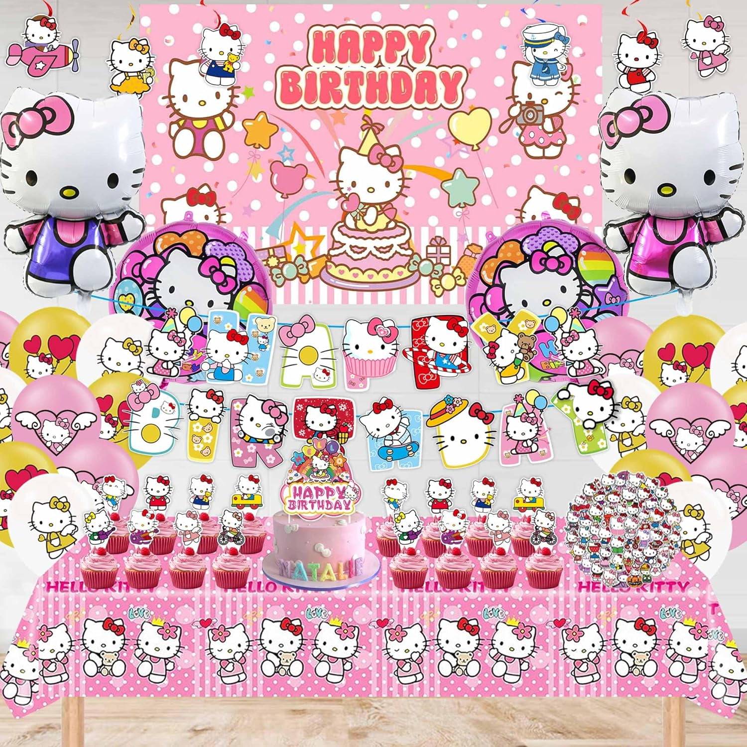 Hello Kitty Birthday Party Decorations, Hello Kitty Party Supplies Set ...