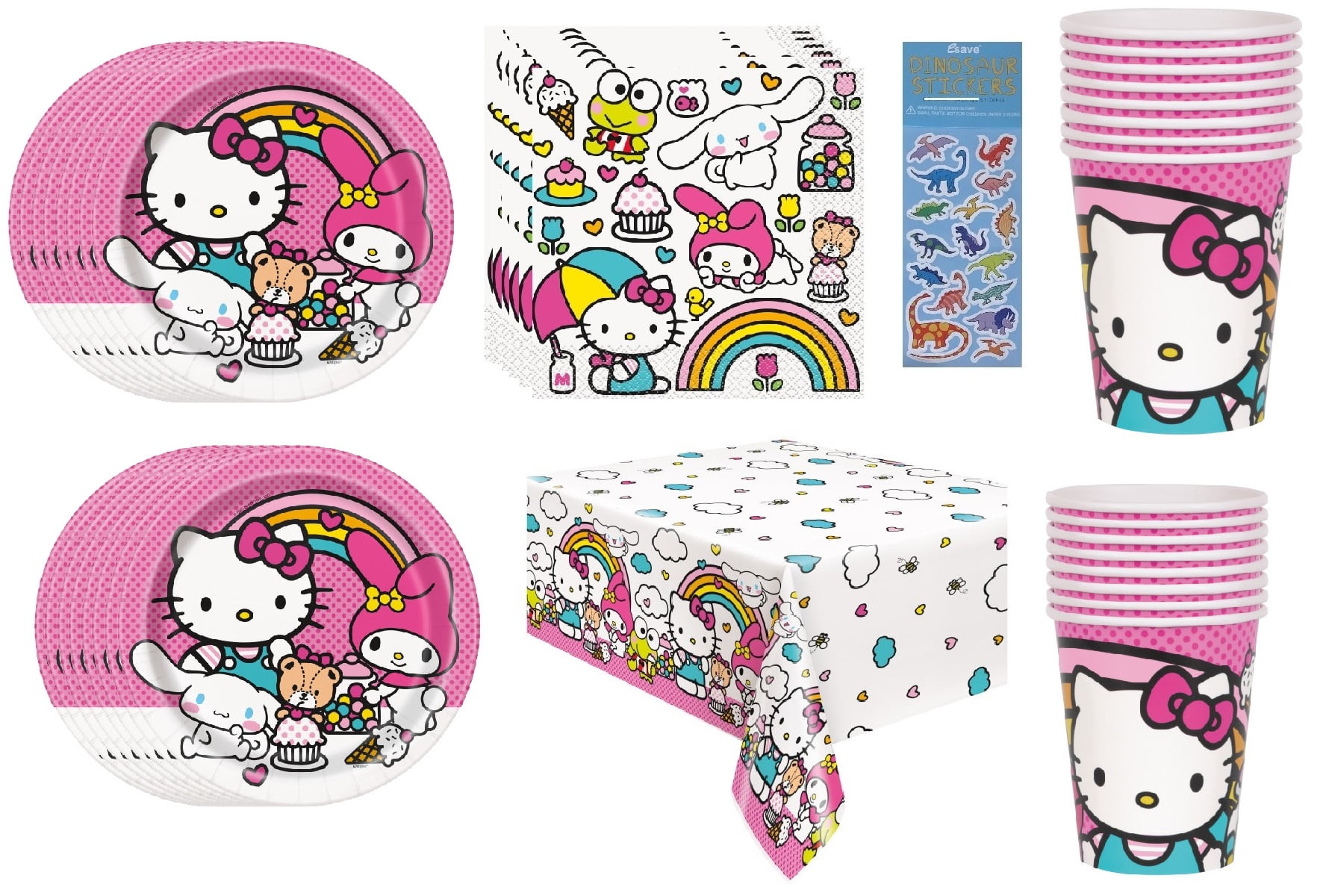 Hello Kitty Birthday Party Supplies Bundle includes 16 Lunch Paper ...