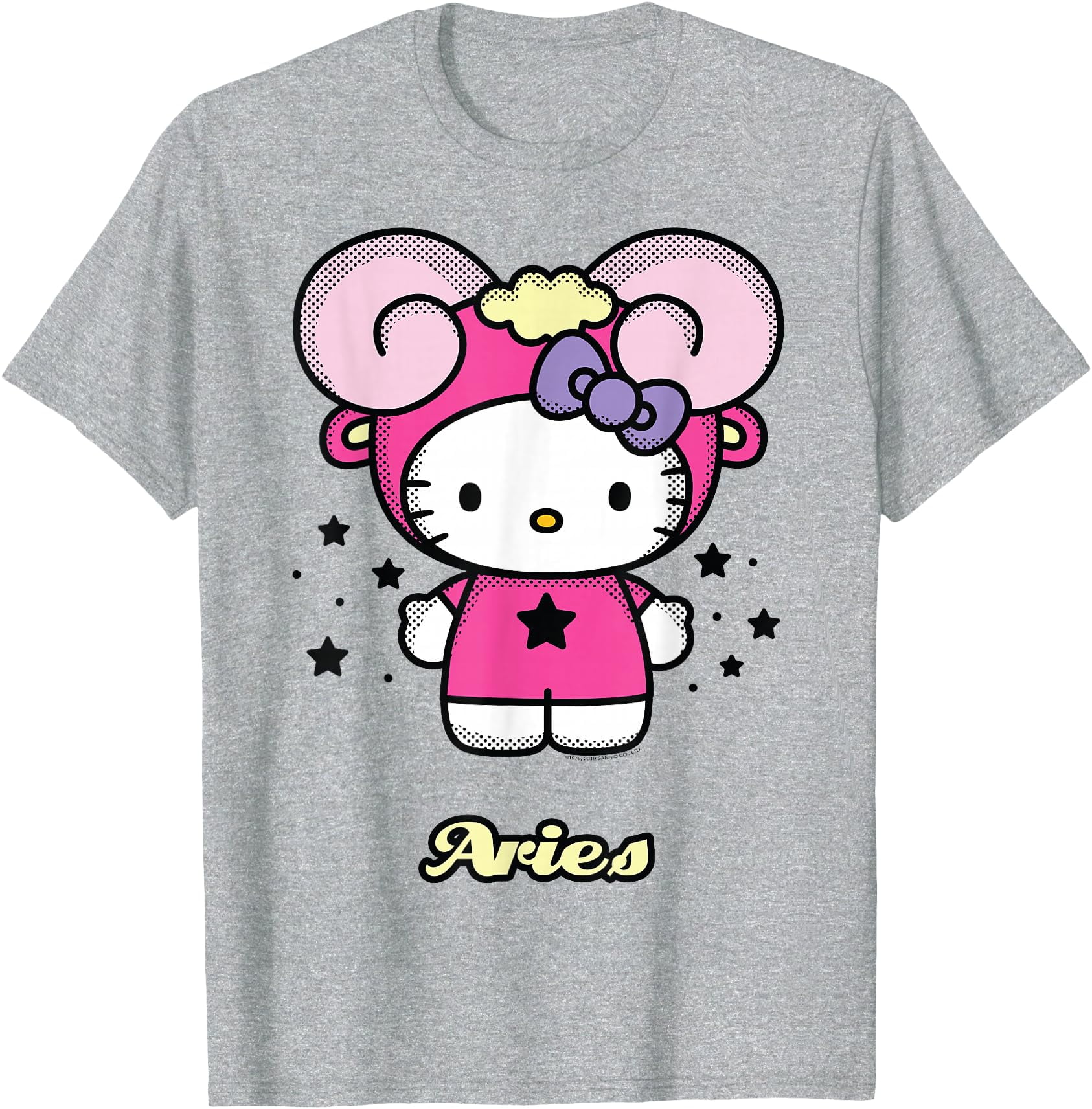 Hello Kitty Birthday Zodiac Aries DTG Print Unisex T-Shirt,Sport Grey ...