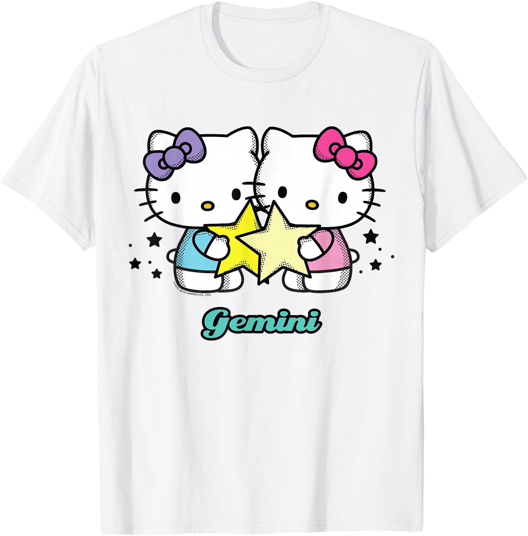 Hello Kitty Birthday Zodiac Gemini DTG Print Unisex T-Shirt,White Color ...