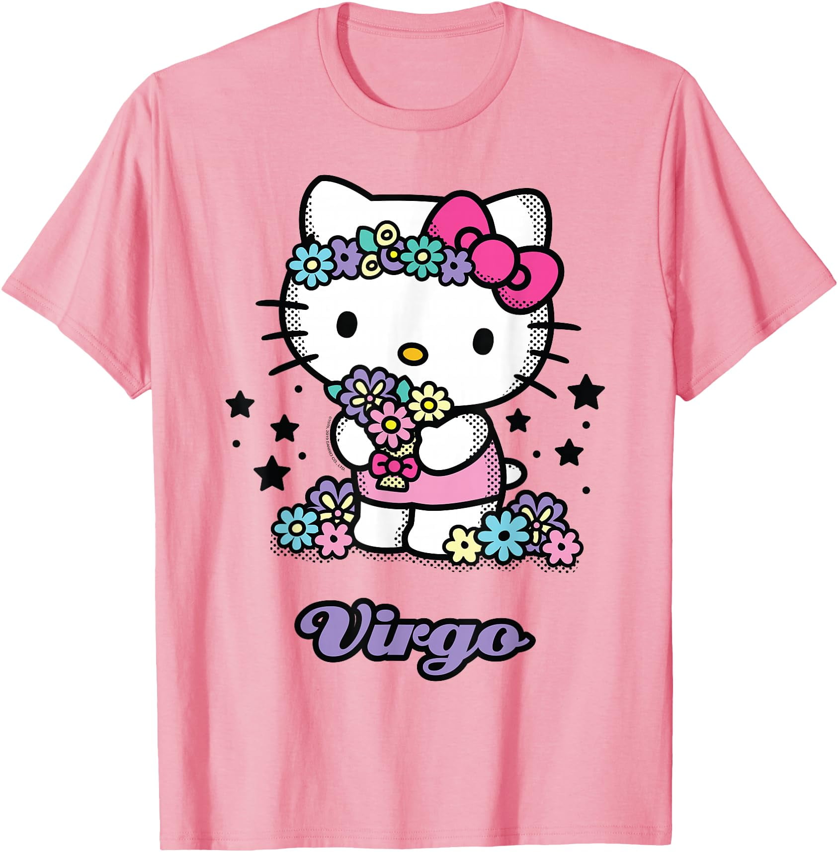 Hello Kitty Birthday Zodiac Virgo DTG Print Unisex T-Shirt,Light Pink ...