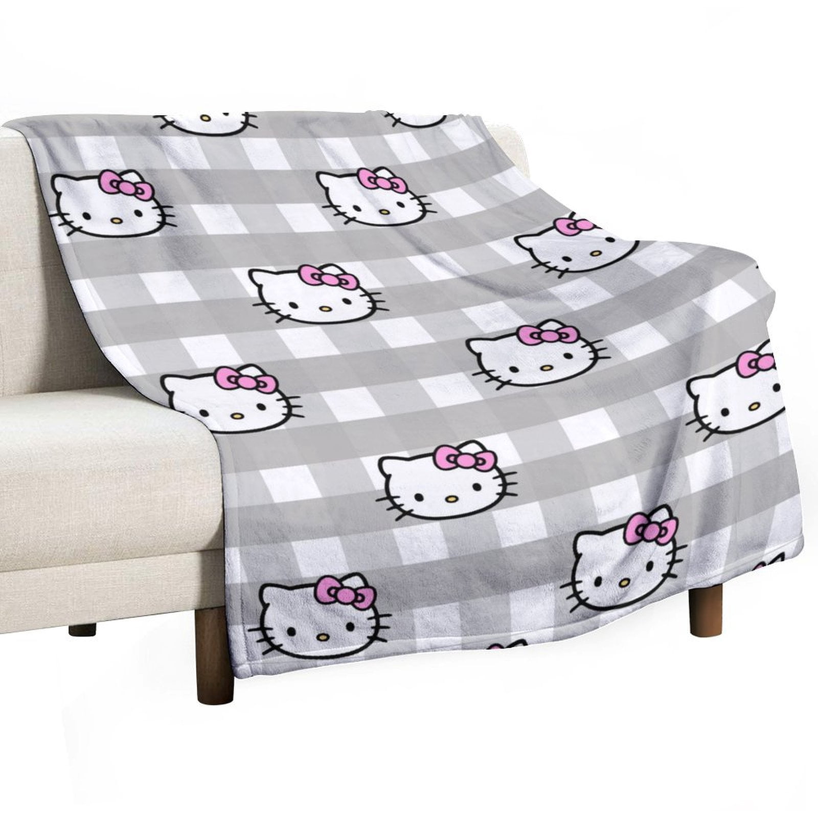 Hello Kitty Blanket Flannel Blanket Cute Fluffy Throw Blanket Cat Theme ...