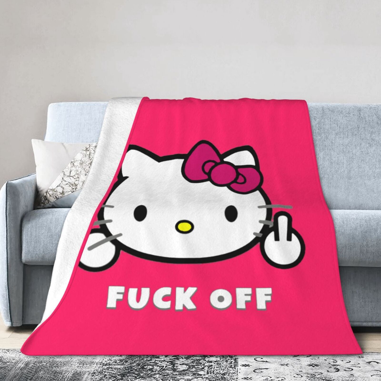 Hello Kitty Flannel Throw, 60" x 50" - Walmart.com