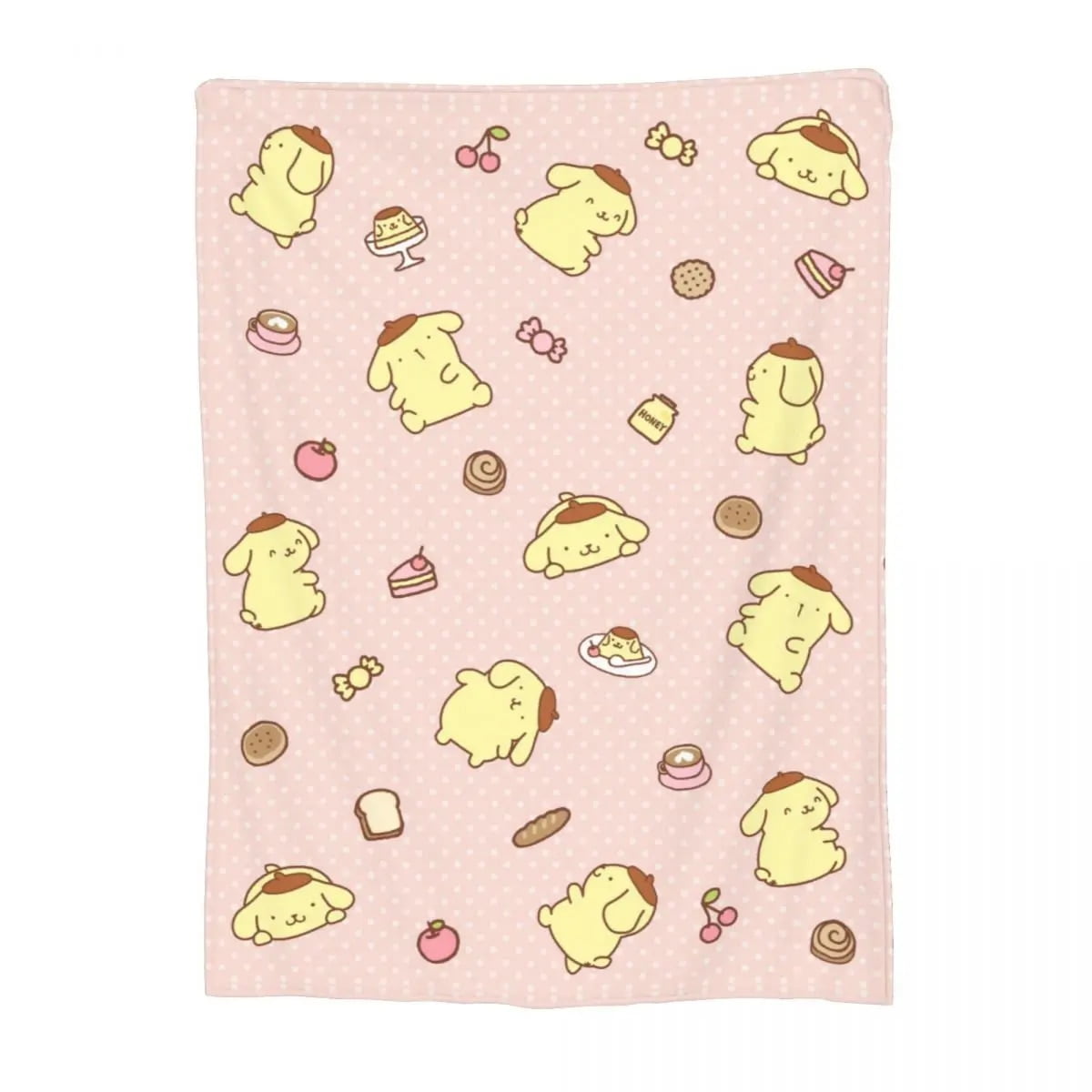 Hello Kitty Blanket Flannel Textile Decor Kitty White Cozy Lightweight ...