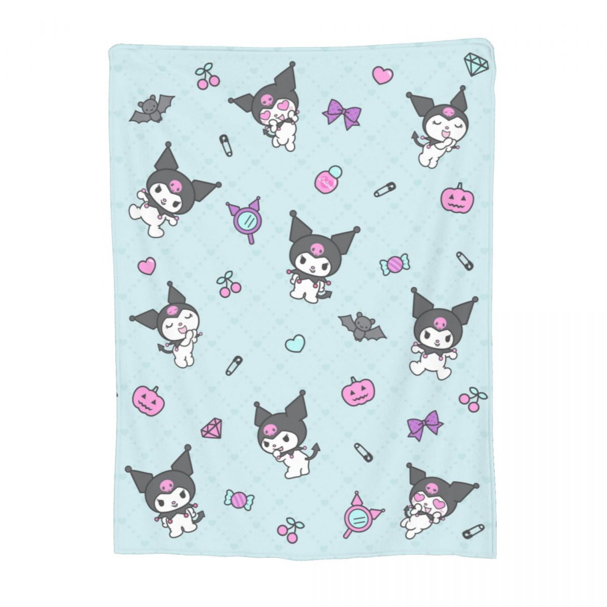 Hello Kitty Blanket Flannel Textile Decor Kitty White Cozy Lightweight ...