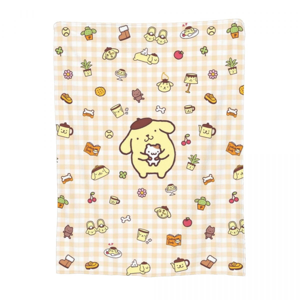 Hello Kitty Blanket Flannel Textile Decor Kitty White Cozy Lightweight ...