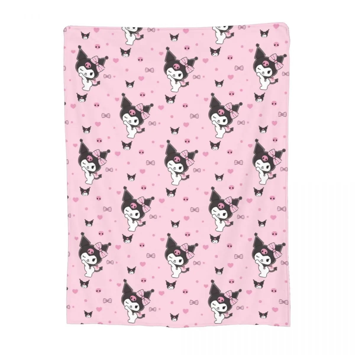 Hello Kitty Blanket Flannel Textile Decor Kitty White Cozy Lightweight ...