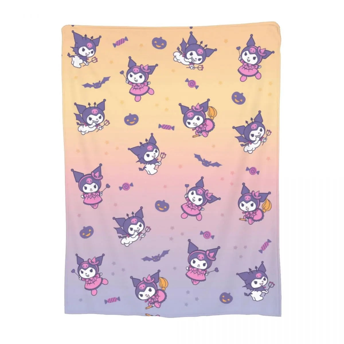 Hello Kitty Blanket Flannel Textile Decor Kitty White Cozy Lightweight ...