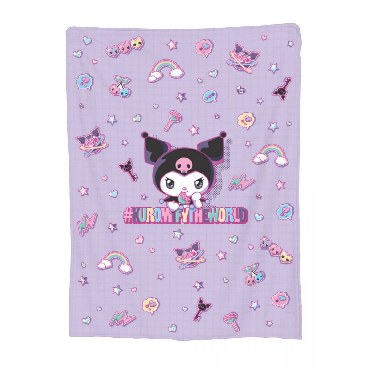 Hello Kitty Blanket Flannel Textile Decor Kitty White Cozy Lightweight ...