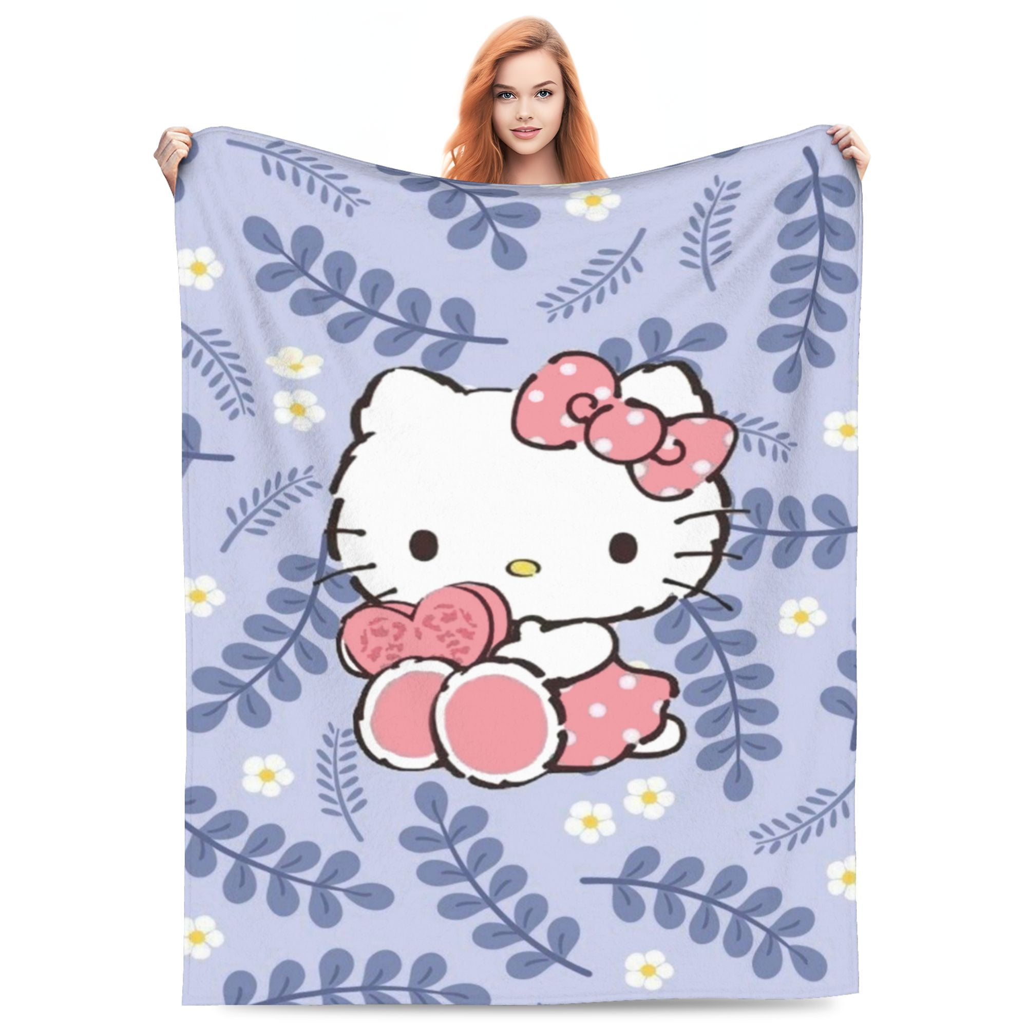 Hello Kitty Blanket Lightweight Throw Blanket Flannel Fleece Microfiber ...