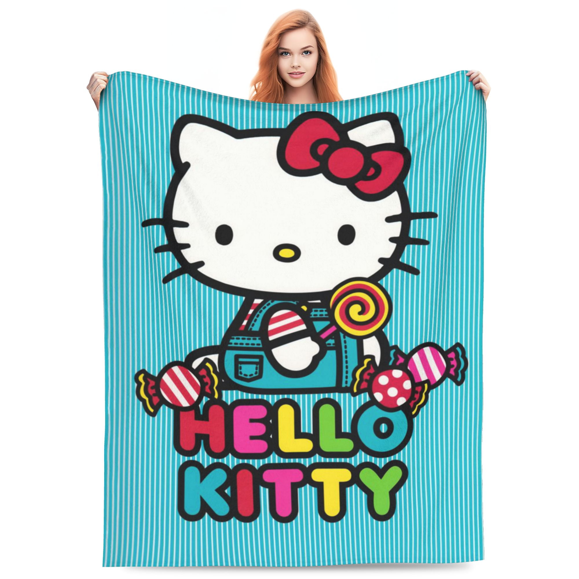 Hello Kitty Blanket Lightweight Throw Blanket Flannel Fleece Microfiber ...