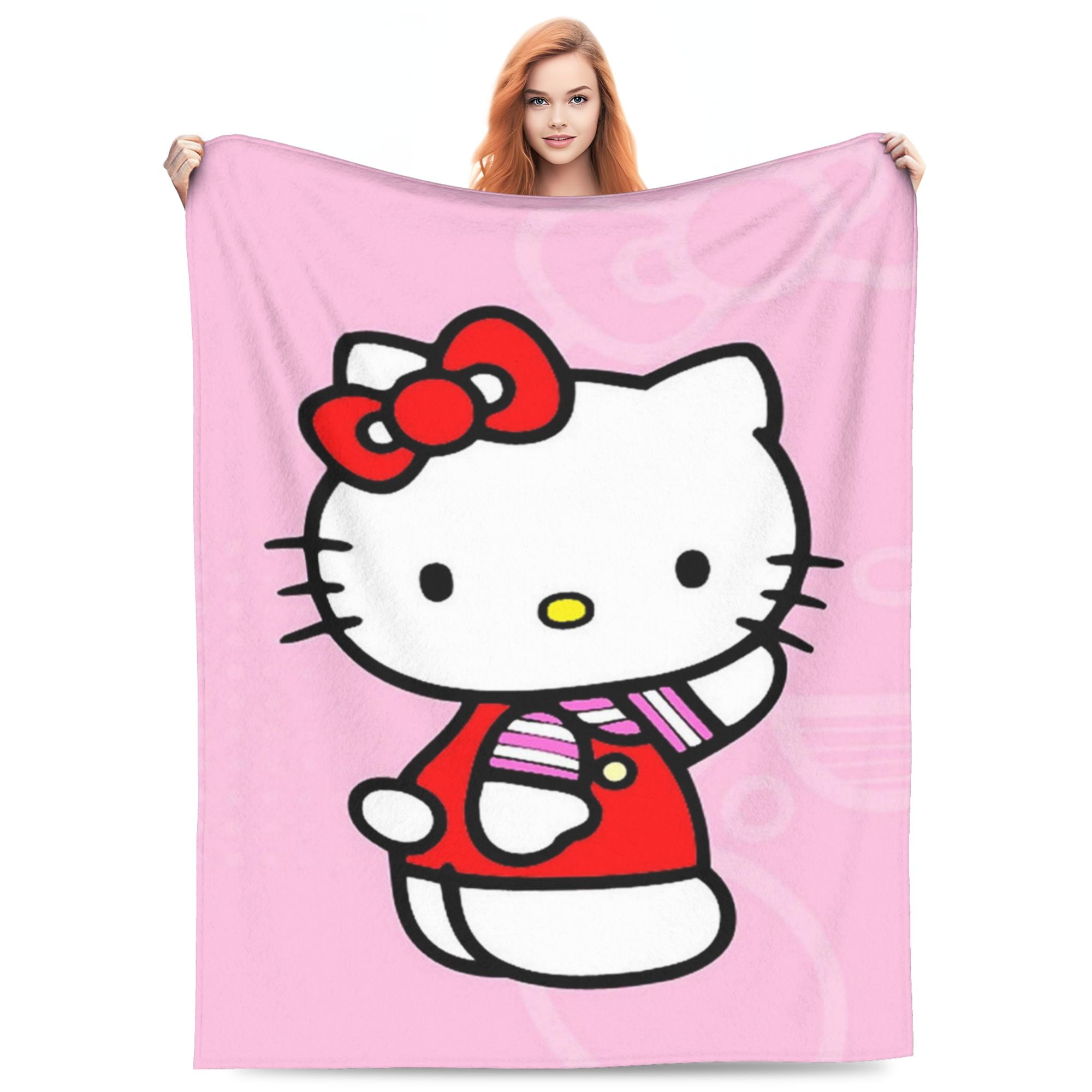 Hello Kitty Blanket Lightweight Throw Blanket Flannel Fleece Microfiber ...