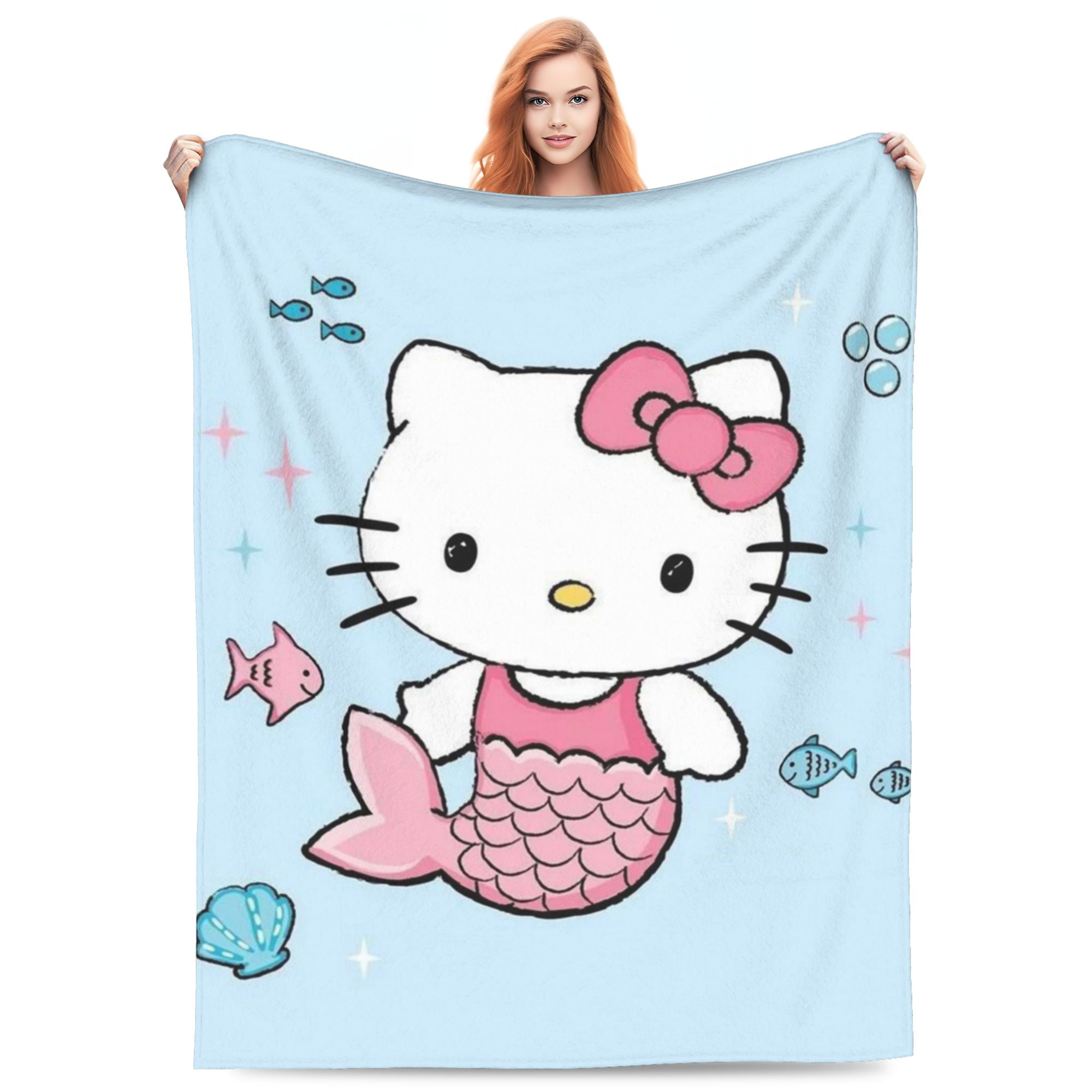 Hello Kitty Blanket Lightweight Throw Blanket Flannel Fleece Microfiber ...
