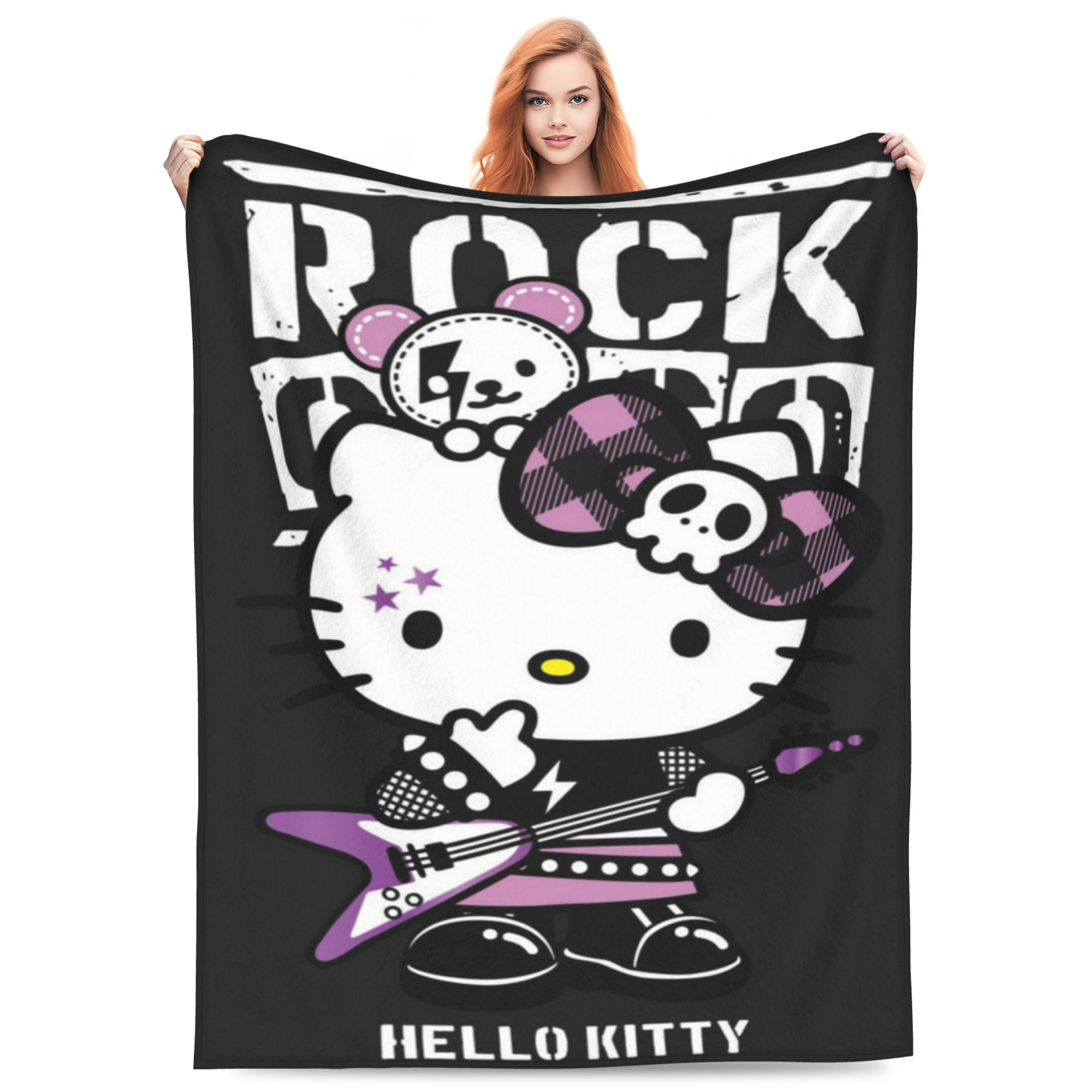 Hello Kitty Blanket Lightweight Throw Blanket Flannel Fleece Microfiber ...