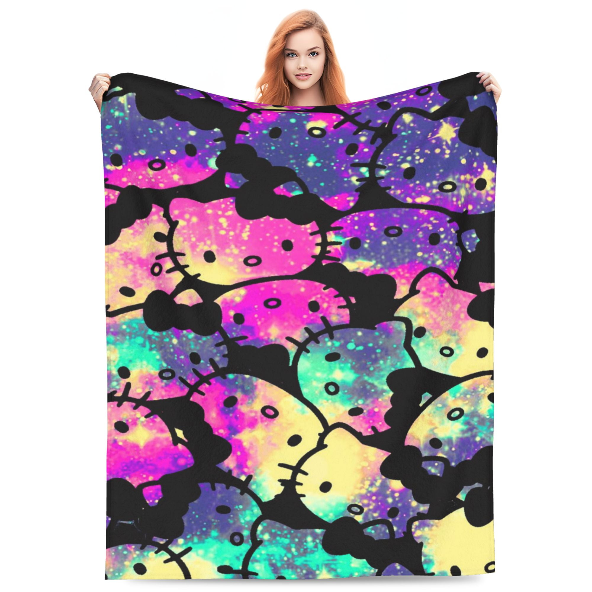 Hello Kitty Blanket Lightweight Throw Blanket Flannel Fleece Microfiber ...