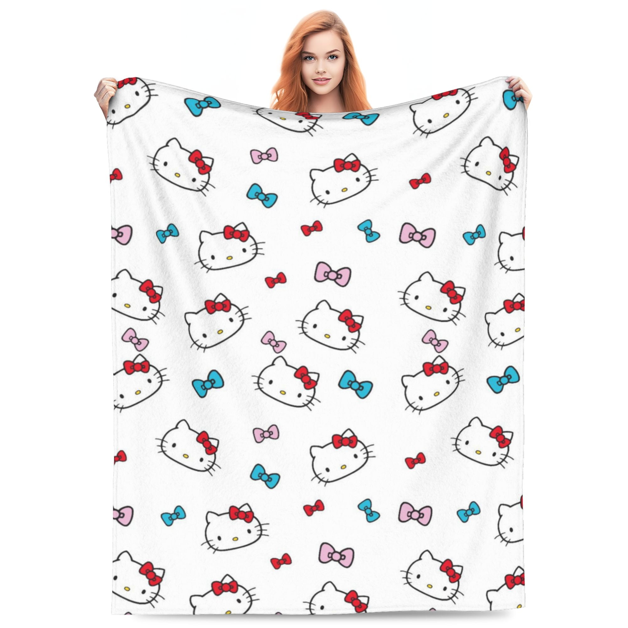 Hello Kitty Blanket Lightweight Throw Blanket Flannel Fleece Microfiber ...