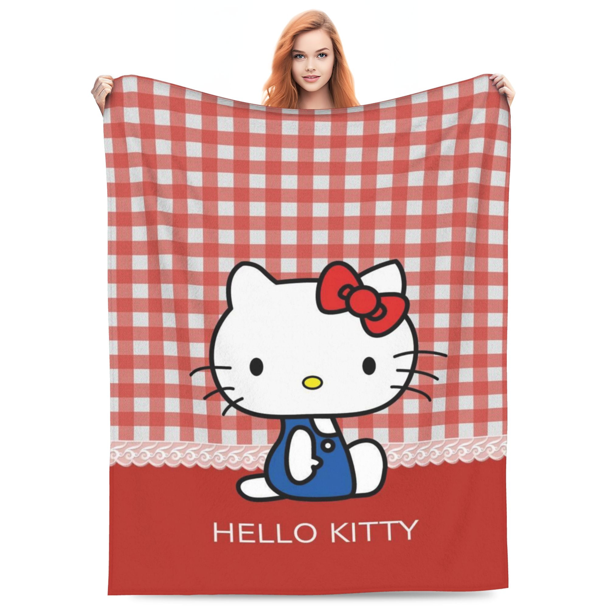 Hello Kitty Blanket Lightweight Throw Blanket Flannel Fleece Microfiber ...