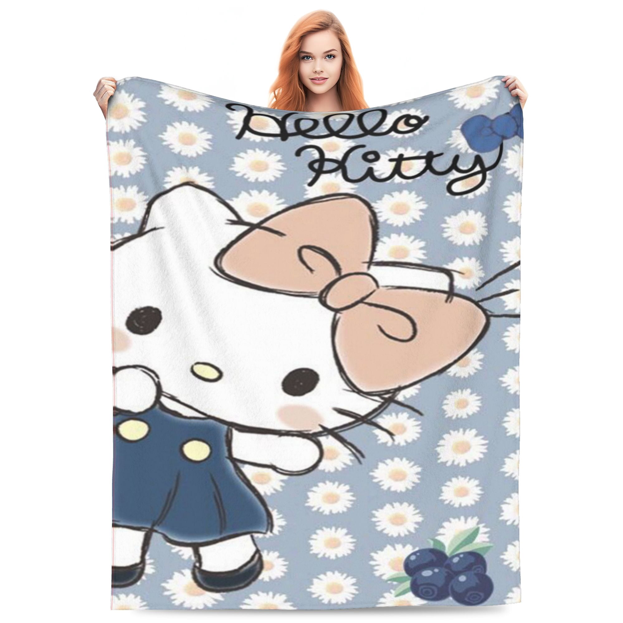 Hello Kitty Blanket Lightweight Throw Blanket Flannel Fleece Microfiber ...