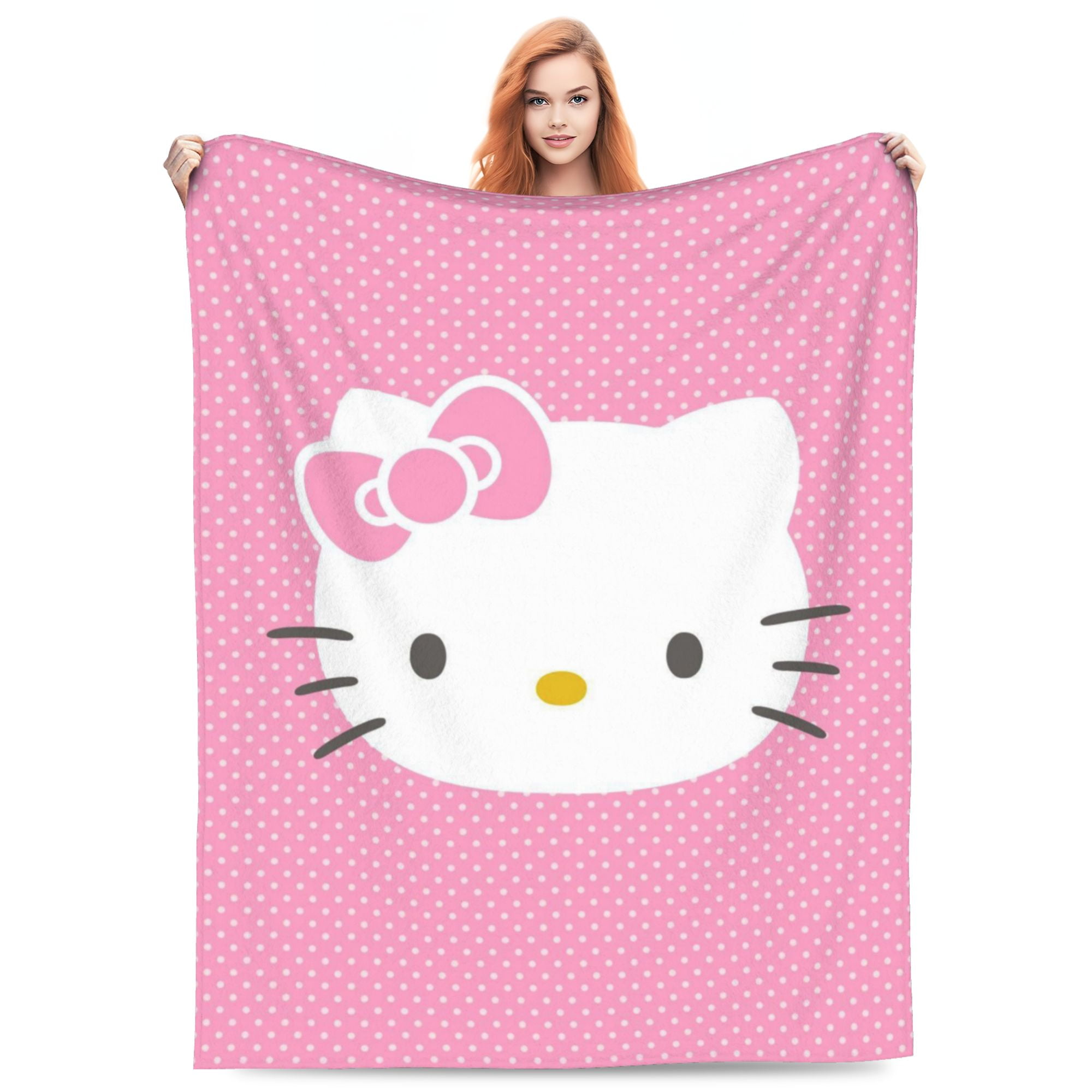 Hello Kitty Blanket Lightweight Throw Blanket Flannel Fleece Microfiber ...