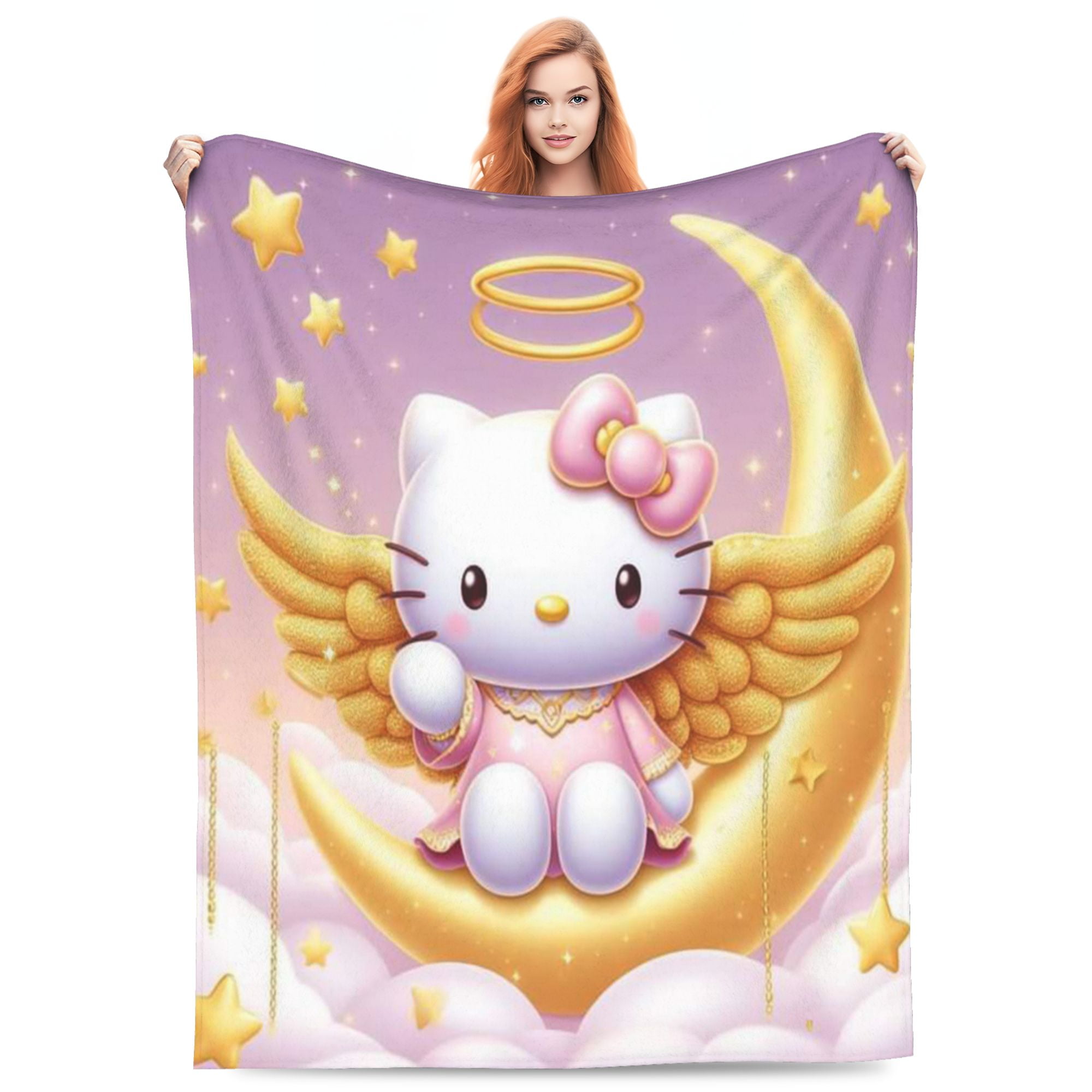 Hello Kitty Blanket Lightweight Throw Blanket Flannel Fleece Microfiber ...