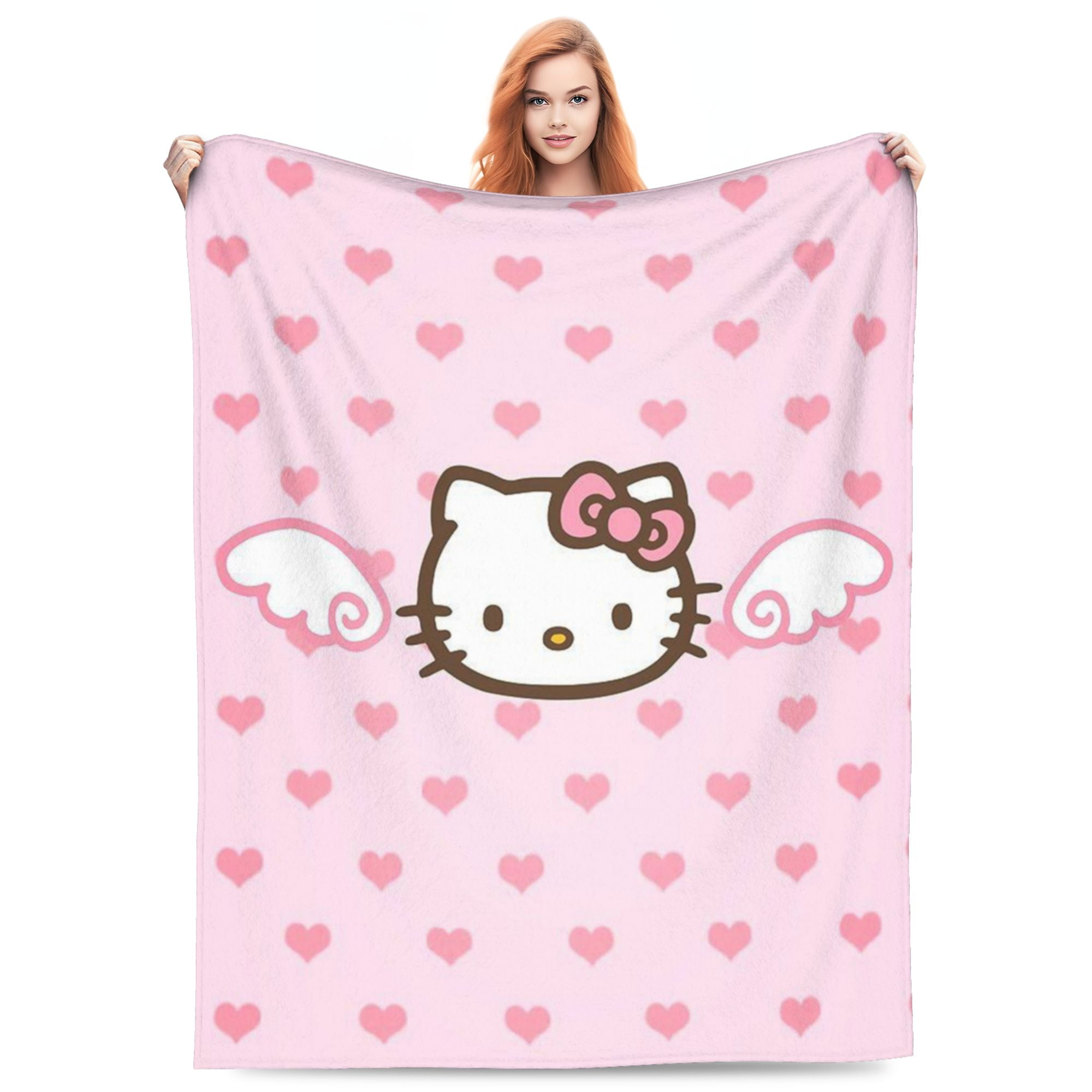 Hello Kitty Blanket Lightweight Throw Blanket Flannel Fleece Microfiber ...