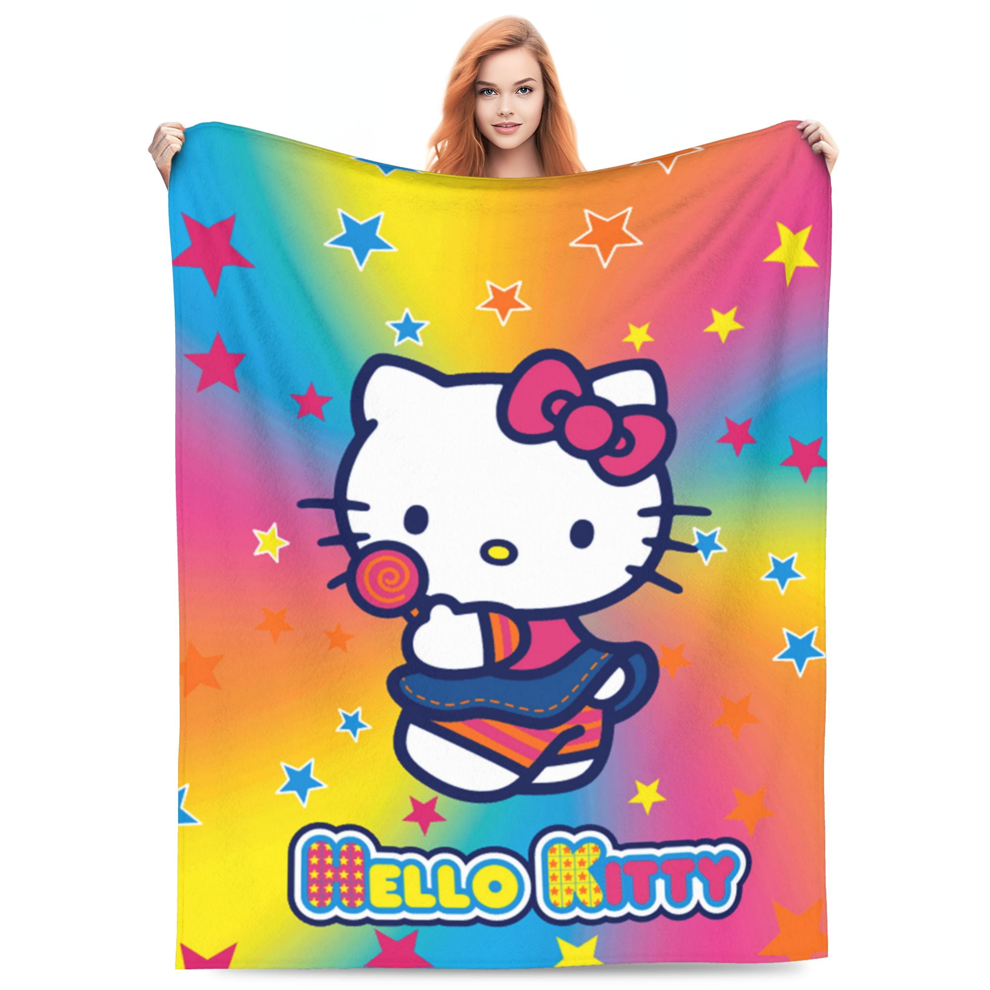 Hello Kitty Blanket Lightweight Throw Blanket Flannel Fleece Microfiber ...