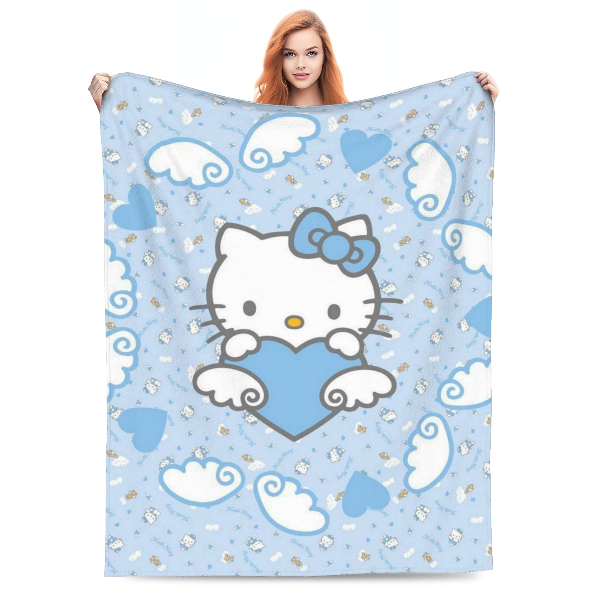Hello Kitty Blanket Lightweight Throw Blanket Flannel Fleece Microfiber ...