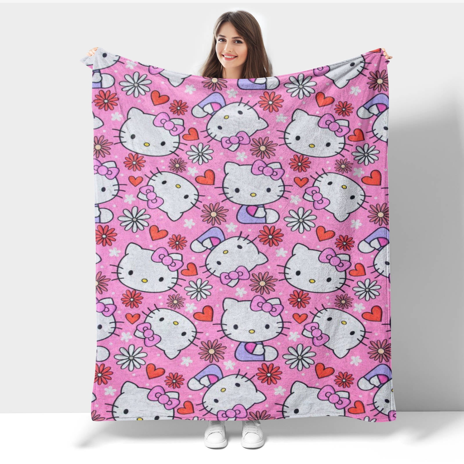 Hello Kitty Blanket® Premium Coral Velvet for Maximum Comfort and Style; Ideal Home and Kitchen ...