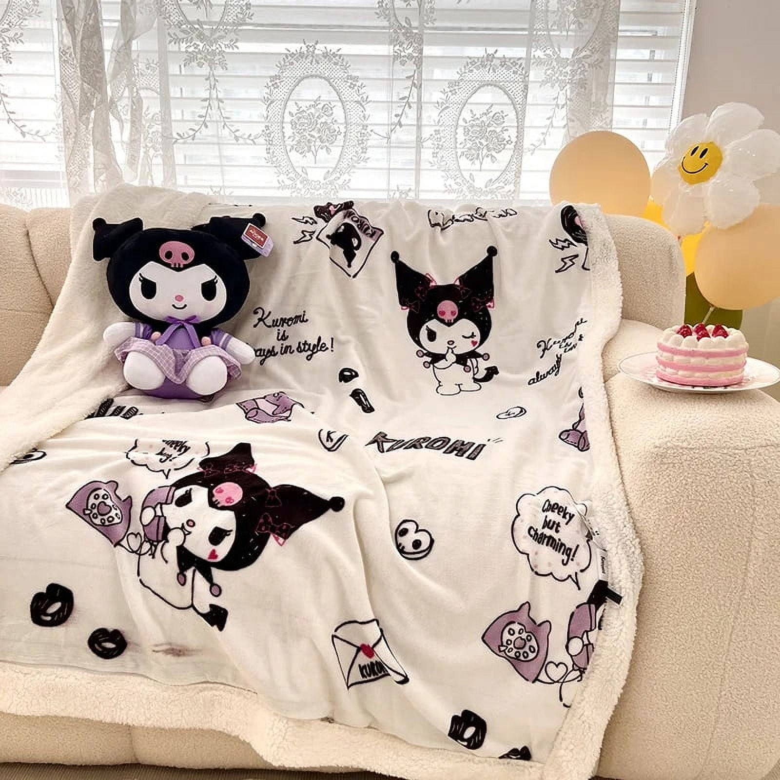 Hello Kitty Blanket Sanrio Cat Double Warm Padded Milk Fleece Lamb ...
