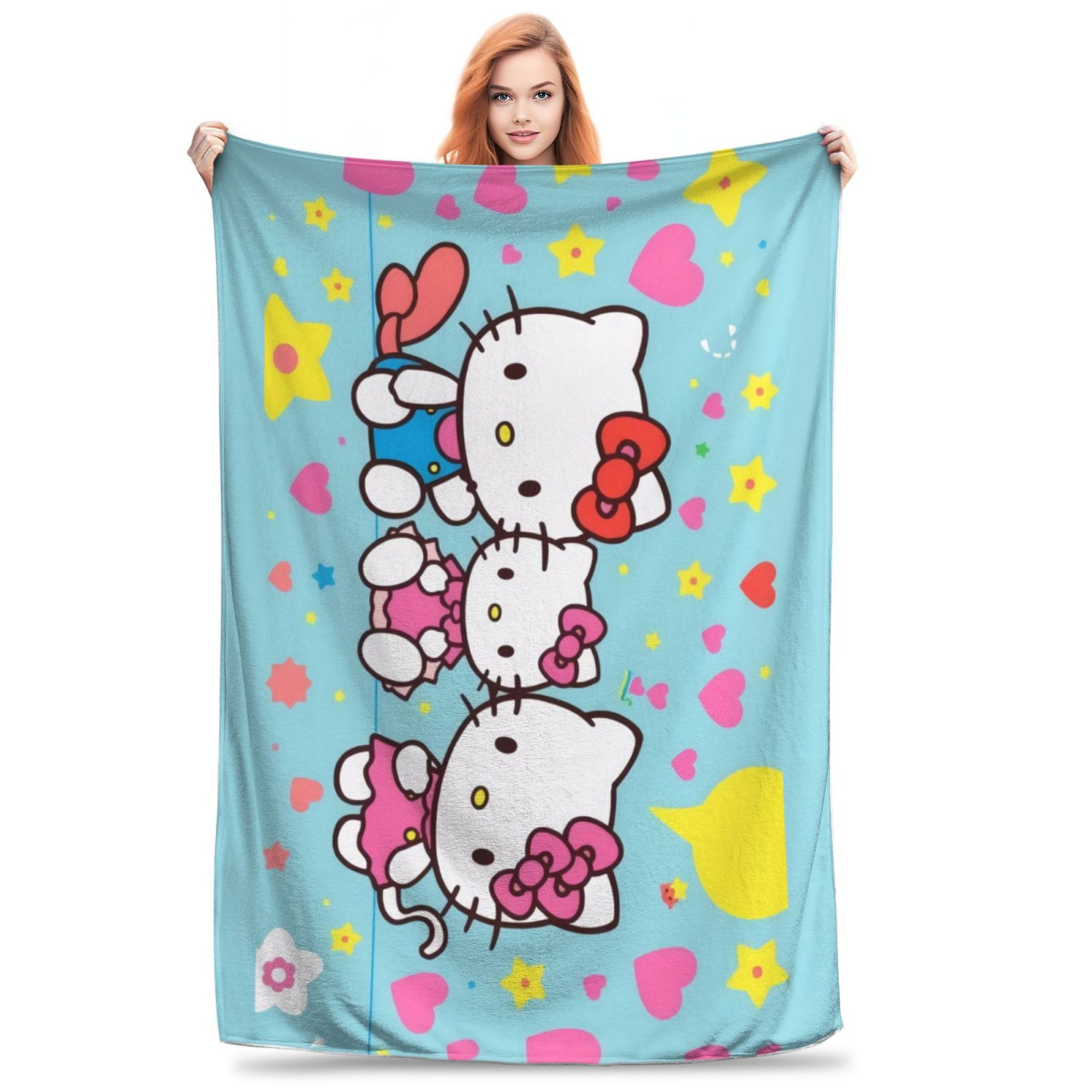 Hello Kitty Blanket Super Soft Lightweigh Throw Blanket for Men Women ...