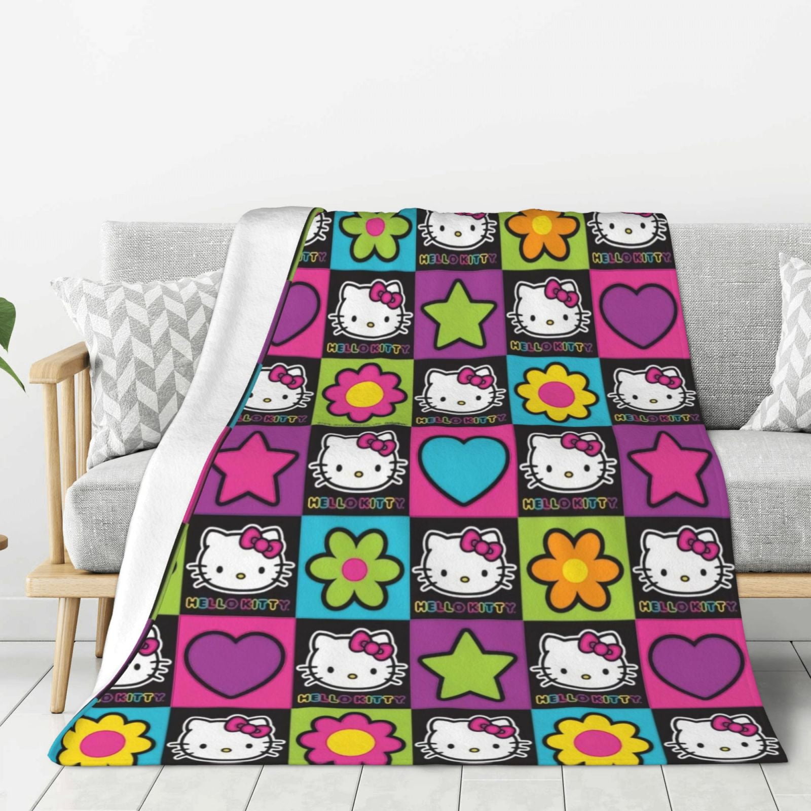 Hello Kitty Blanket for Couch,Super Soft Cozy Blankets for Adults,Cute ...