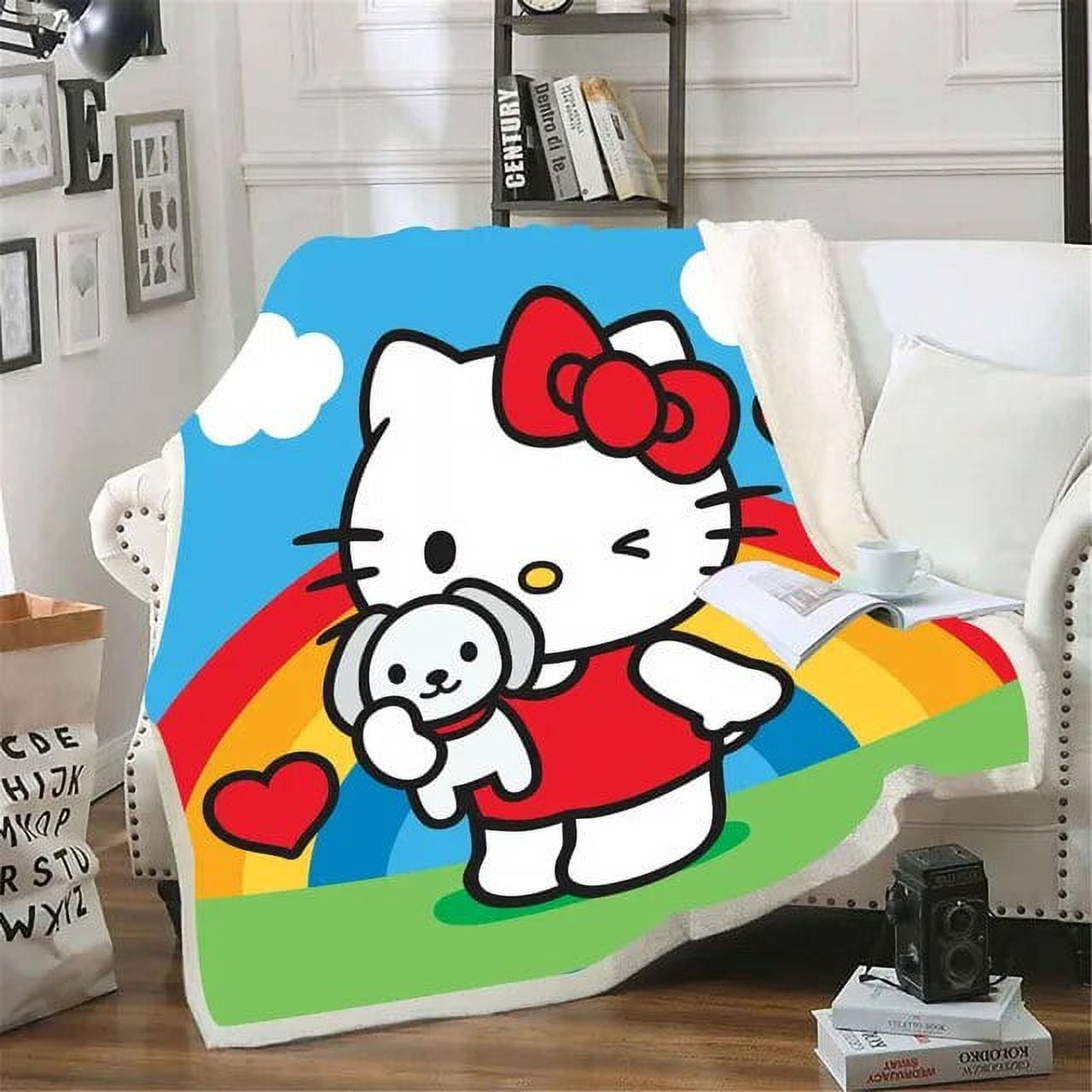 Hello Kitty Blankets Weighted Fluffy Stitch King Size and Throws Plush ...