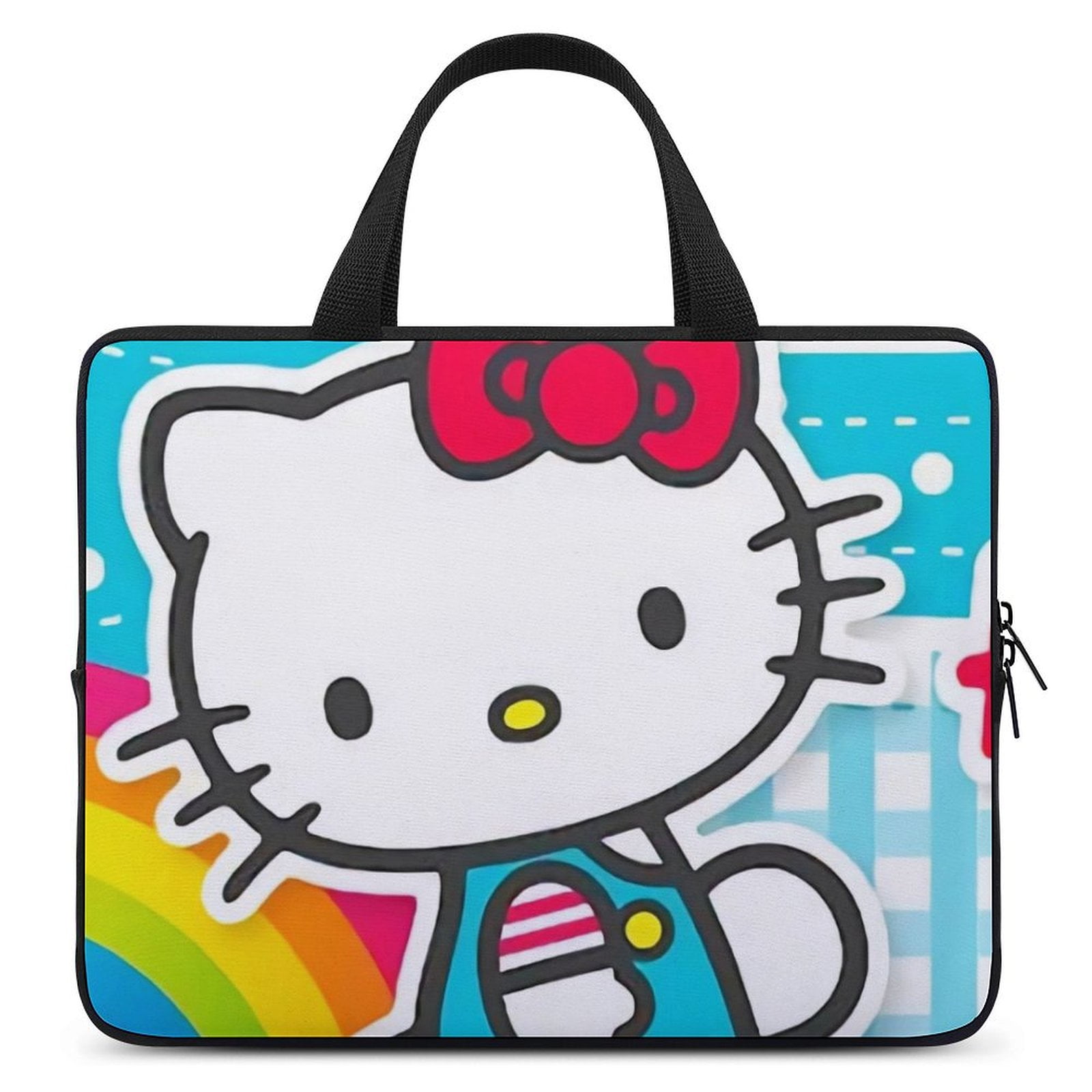 Hello Kitty Blue Plaid Laptop Bag,Laptop Tote Bag for Women Men 12 Inch ...