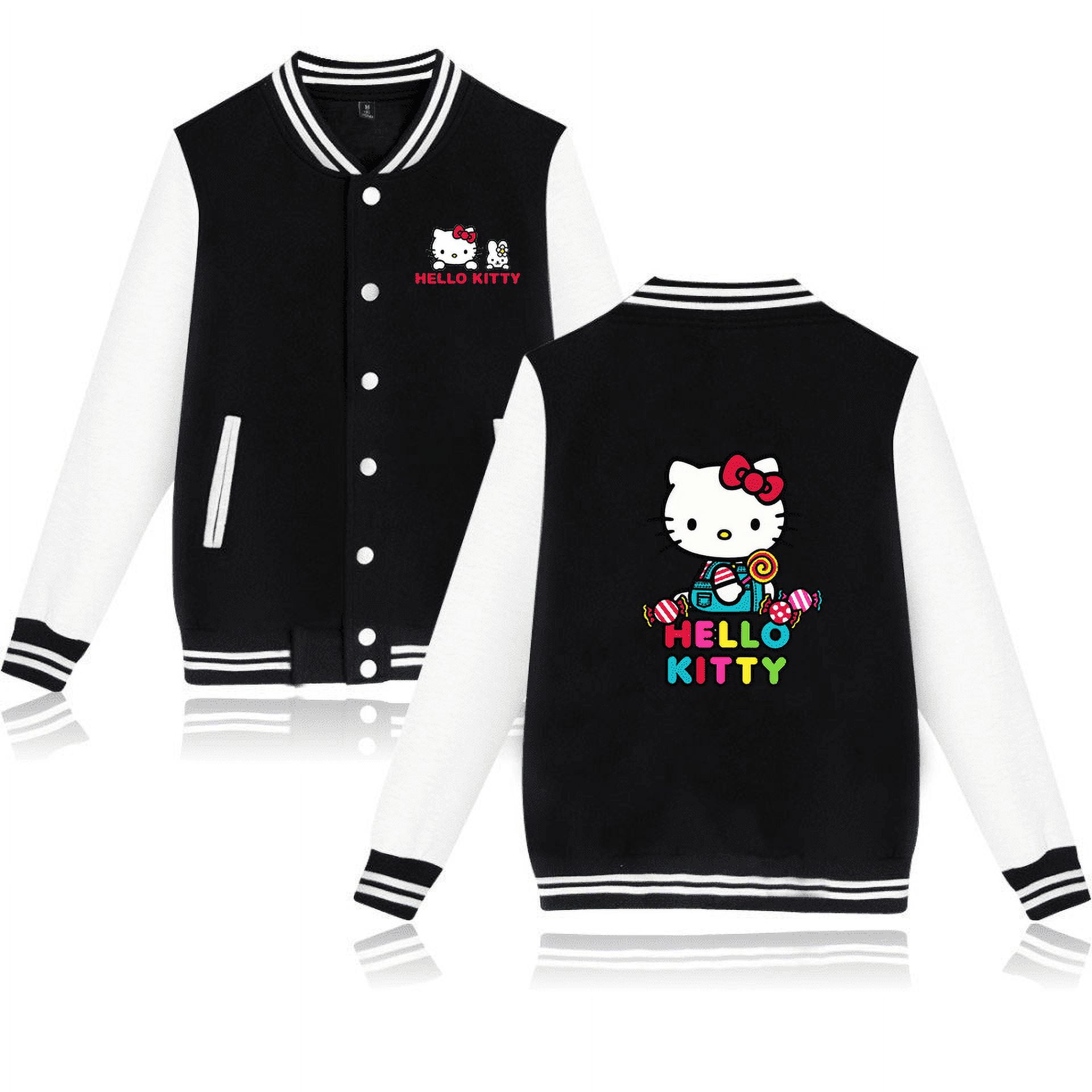 Hello Kitty Bomber Jacket Women Men Autumn Baseball Jacket Coat Student ...