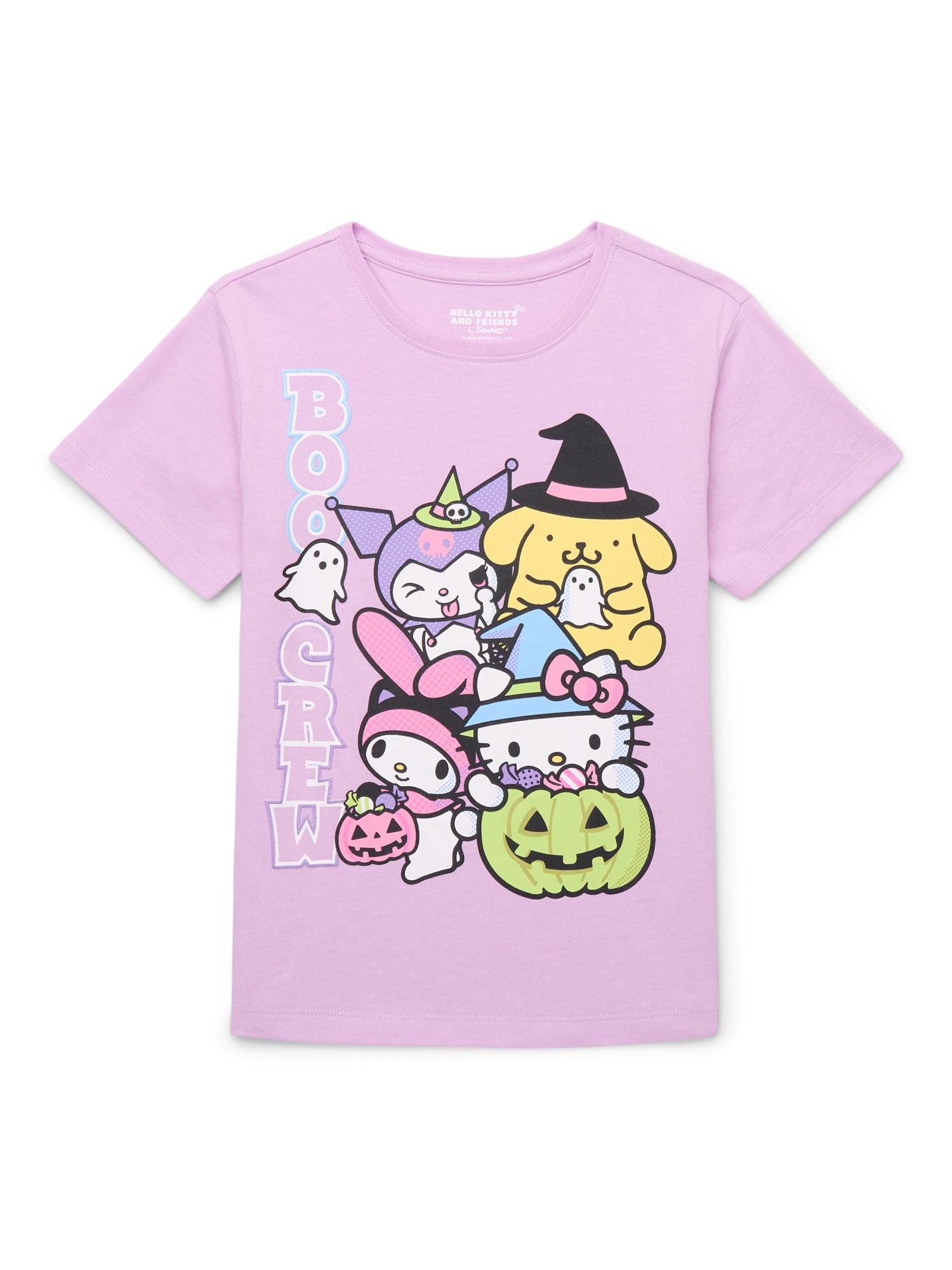 Hello Kitty Boo Crew Girls Halloween Short Sleeve Graphic T-Shirt ...