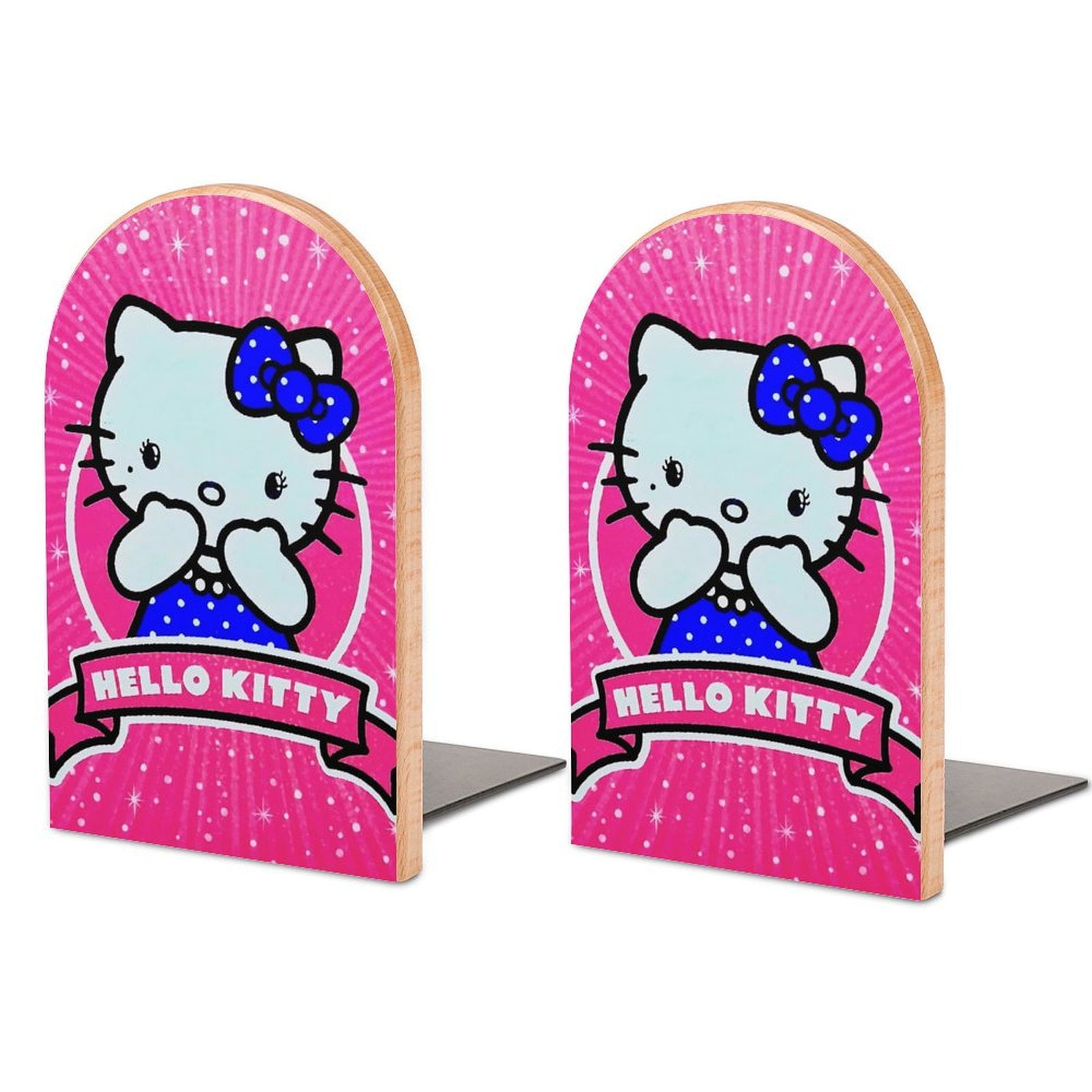 Hello Kitty Book Ends,Wood Bookend,Bookend for Shelves,Home Decorative ...