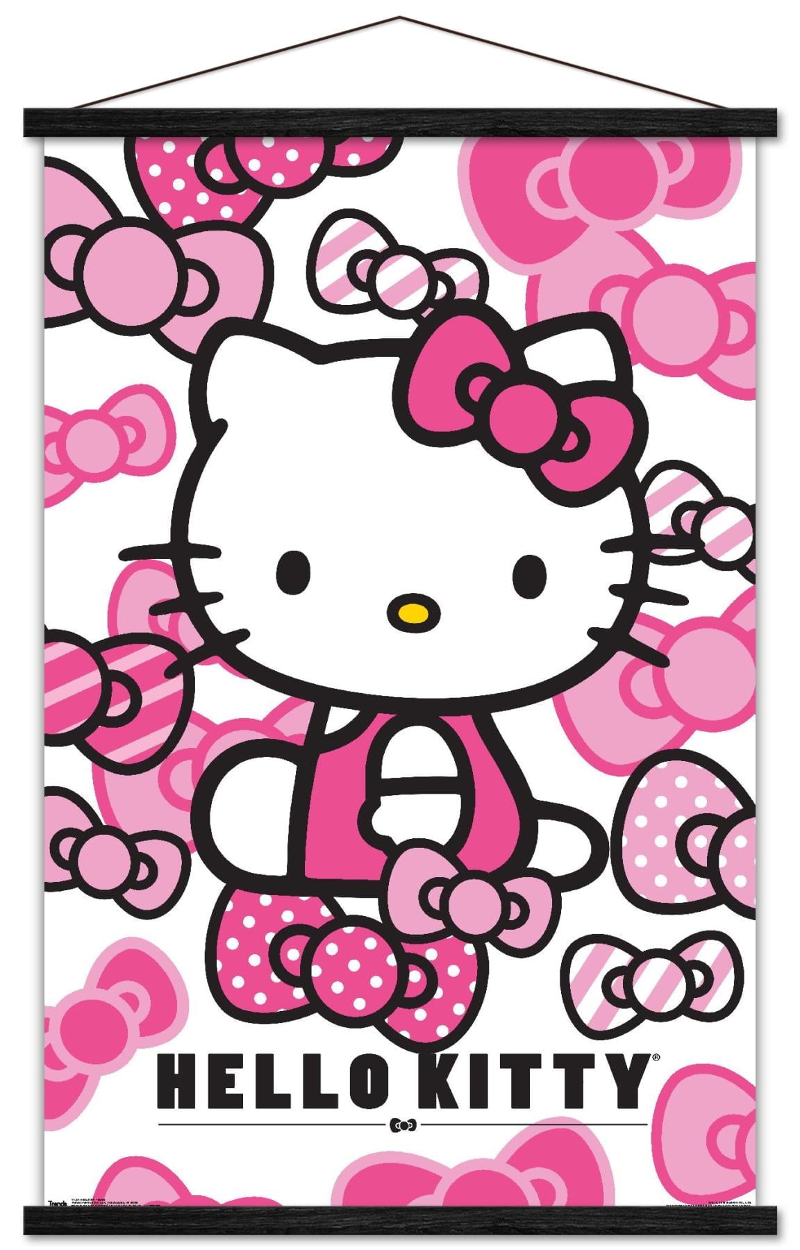 Hello Kitty - Bows Wall Poster with Wooden Magnetic Frame, 22.375" x 34 ...