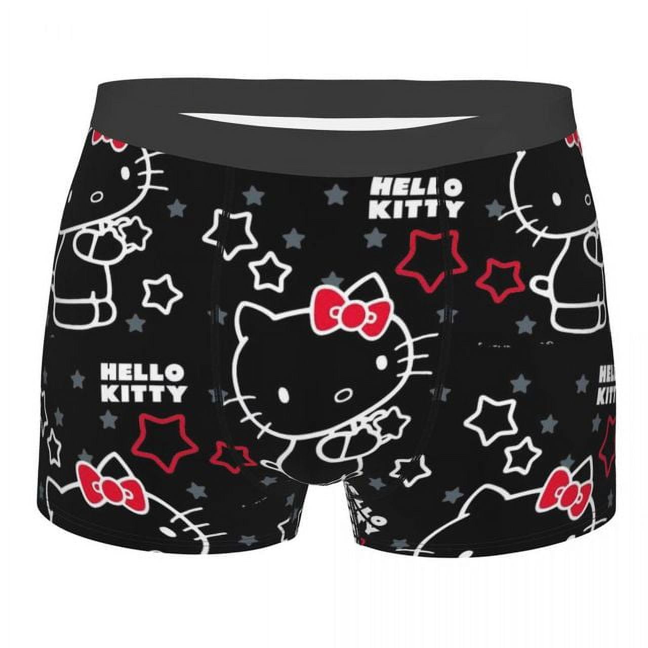 Hello Kitty Boxer Shorts For Men 3D Print Cartoon Underwear Panties ...