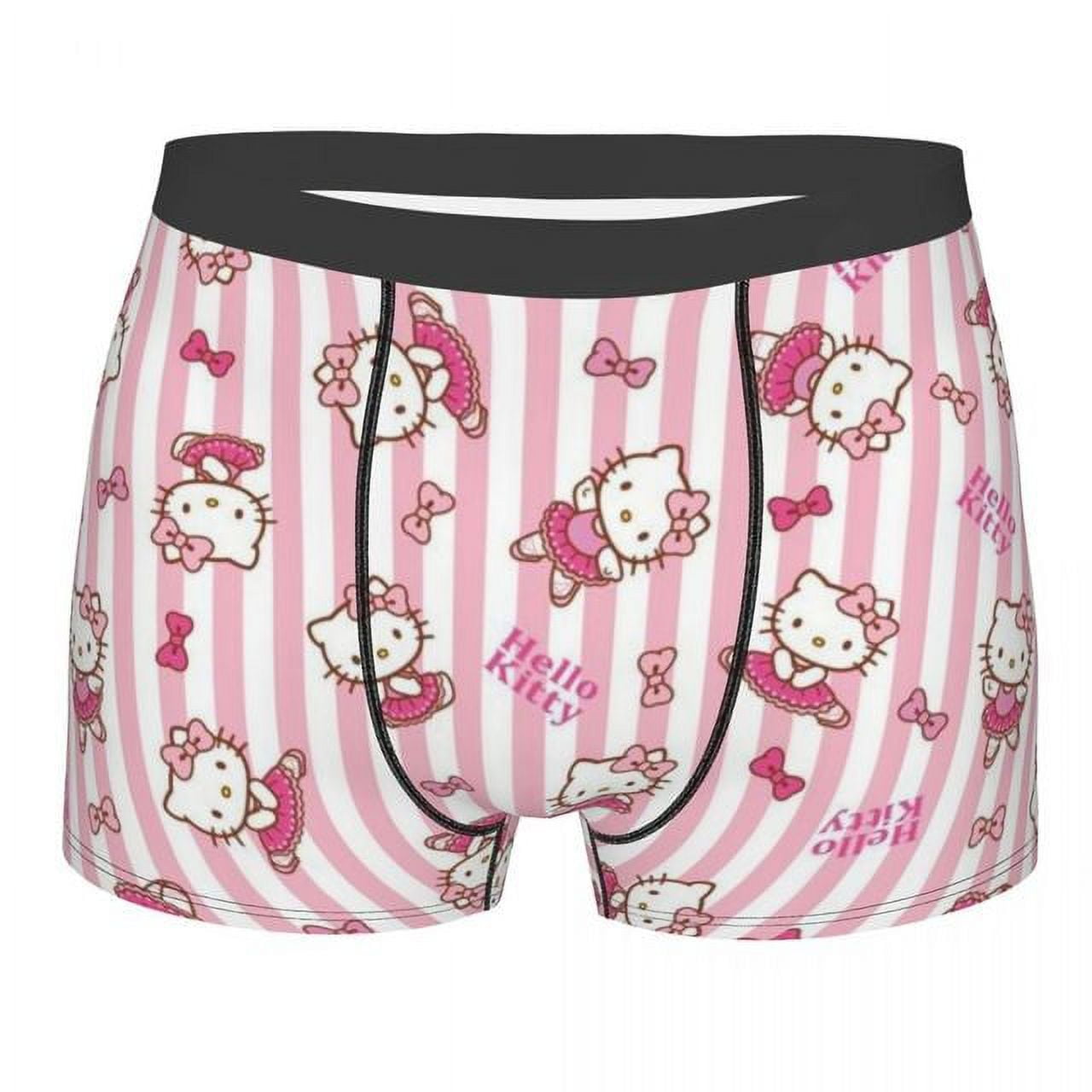 Hello Kitty Boxer Shorts For Men 3D Print Cartoon Underwear Panties ...