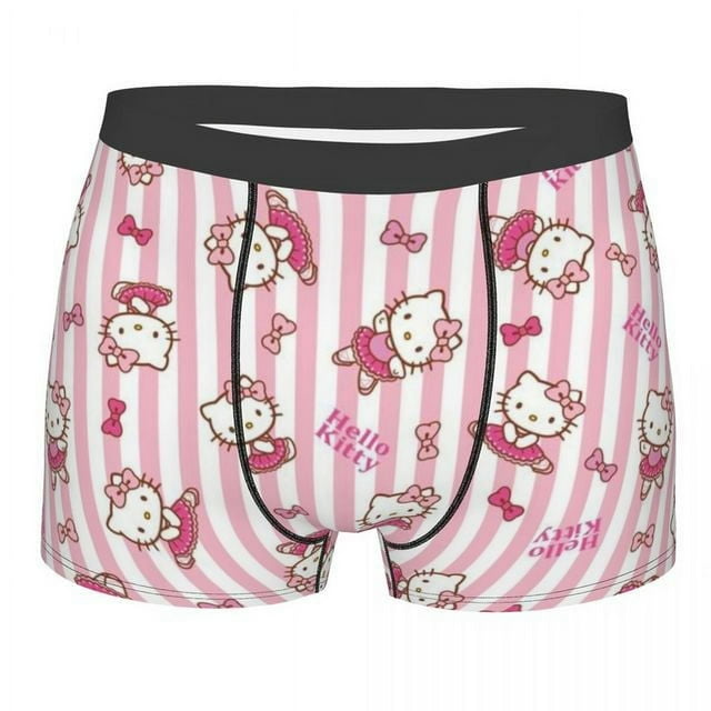 Hello Kitty Boxer Shorts For Men 3D Print Cartoon Underwear Panties ...